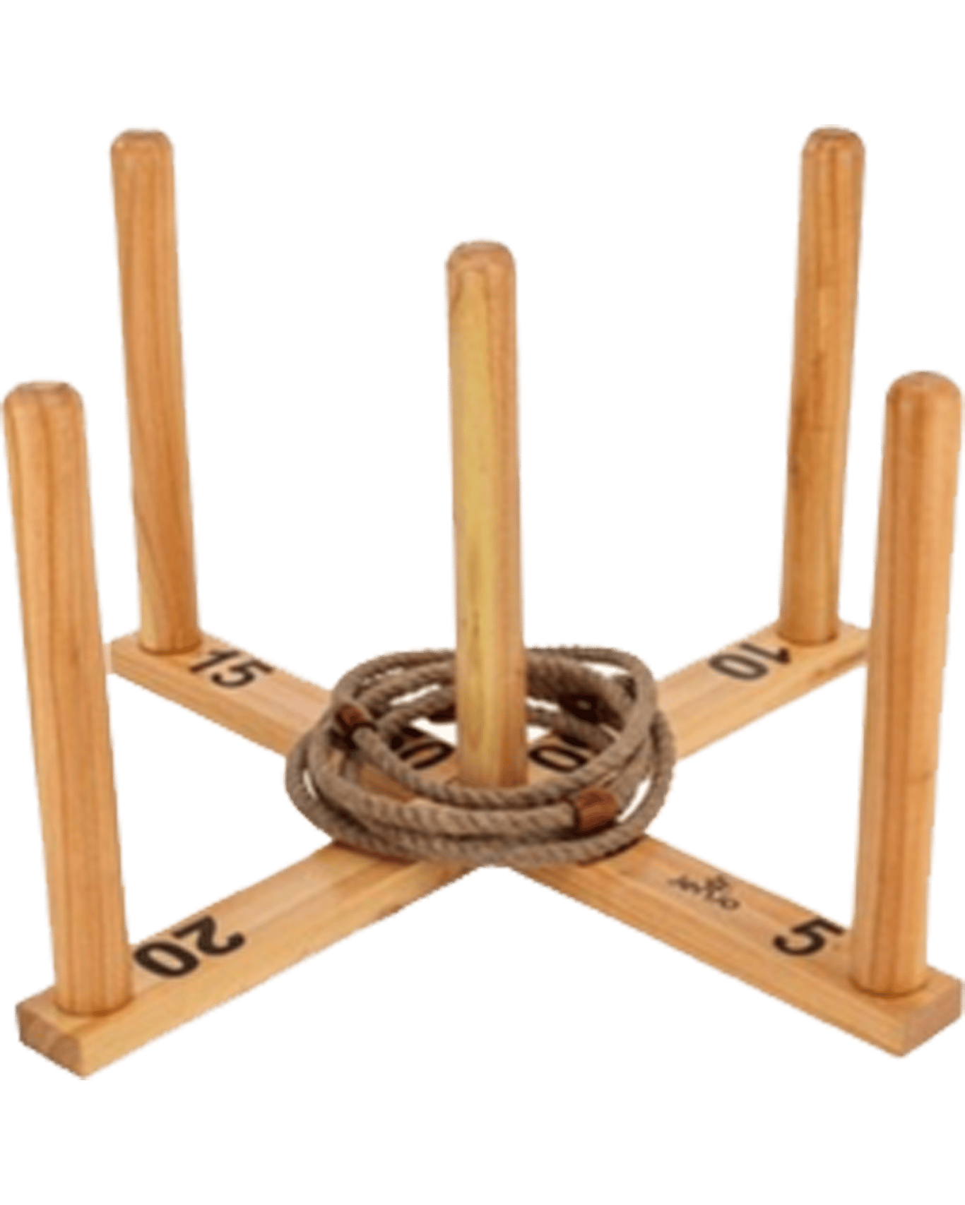 Buy Jenjo Games Mega Quoits Wooden Rope Ring Toss Outdoor Game Set 100cm Wide Including 4 Rings ...