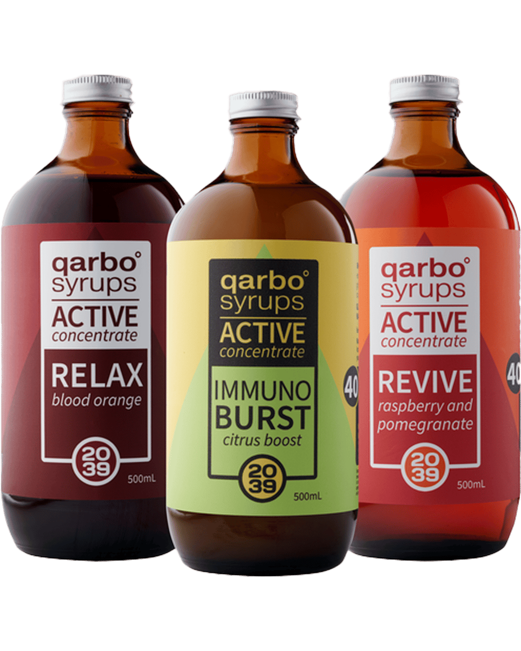 Buy Twenty39 Qarbo Syrups Active Concentrates Mixed Pack 500ml Online ...