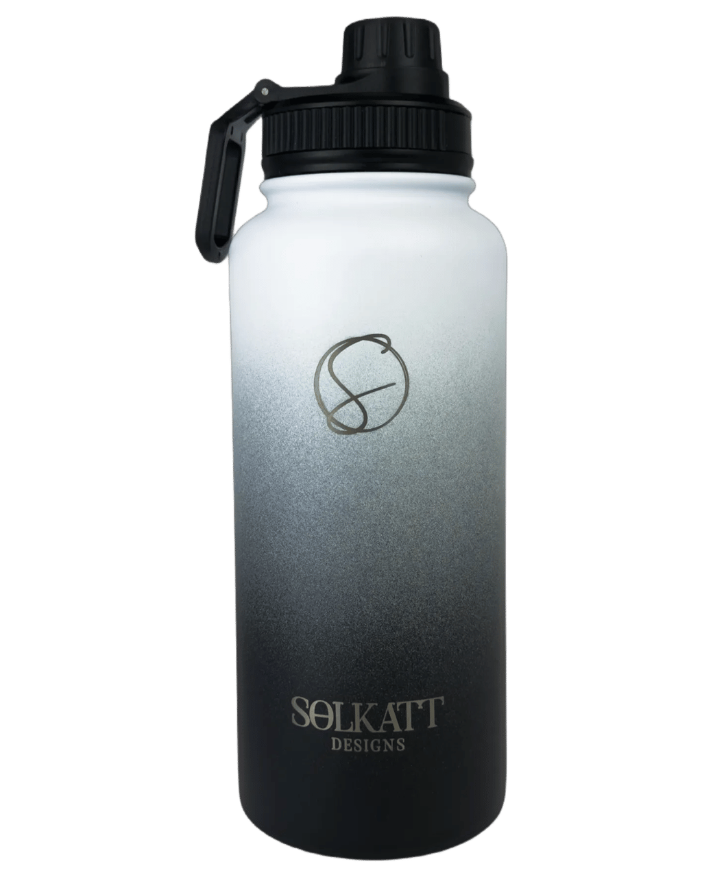 Buy Solkatt Designs Midnight Black Insulated Water Bottle - Small Gulp ...