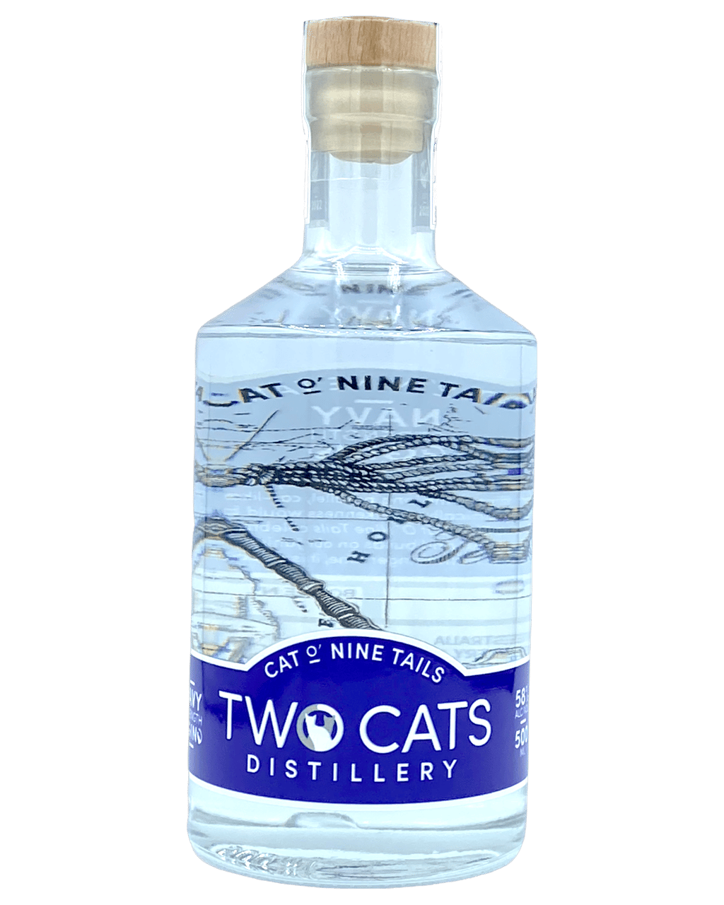 Buy Two Cats Distillery The Cat O' Nine Tails Navy Gin 500ml Online ...
