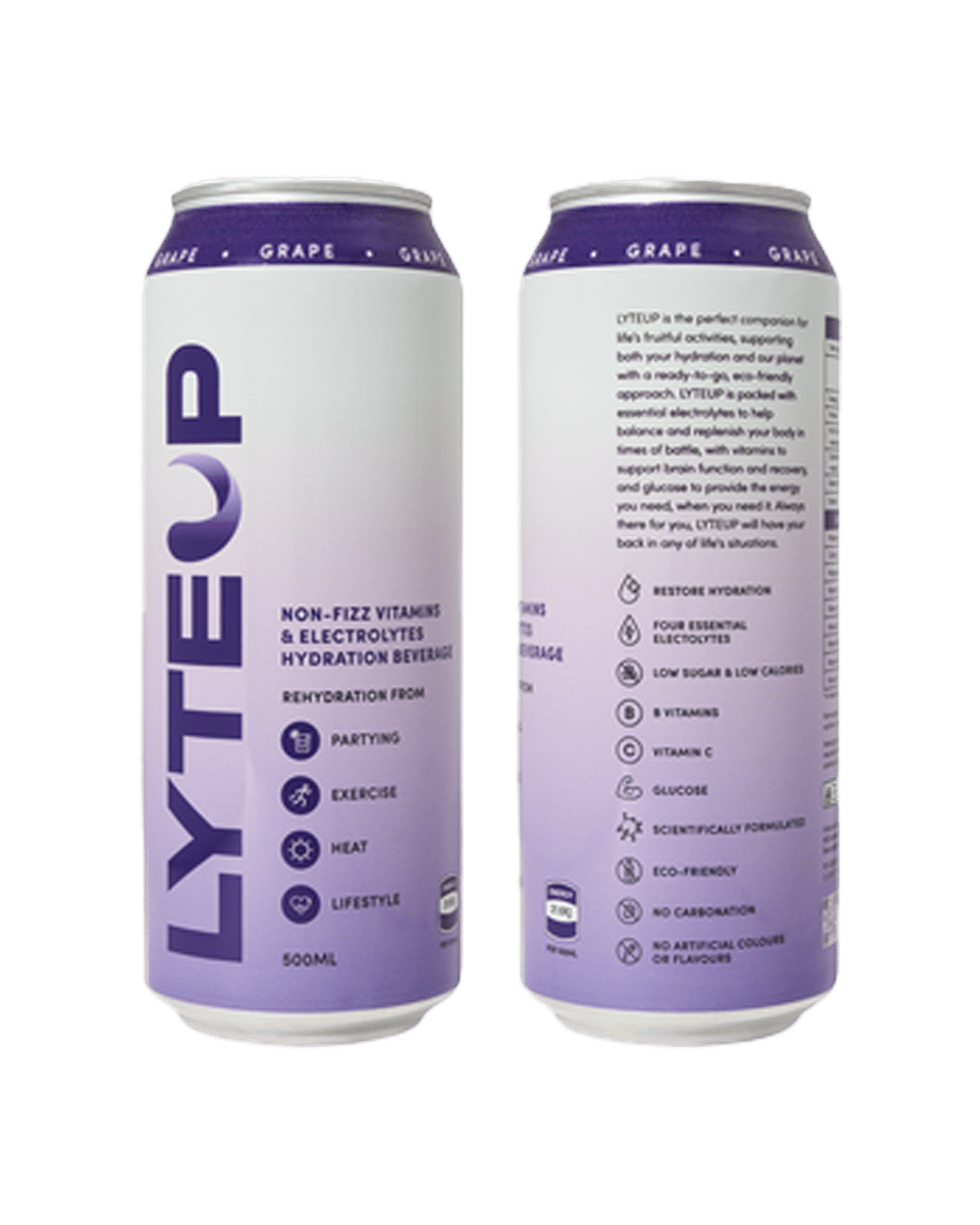 Buy Lyteup Hydration Grape Non Fizz Vitamins & Electrolytes 500ml ...