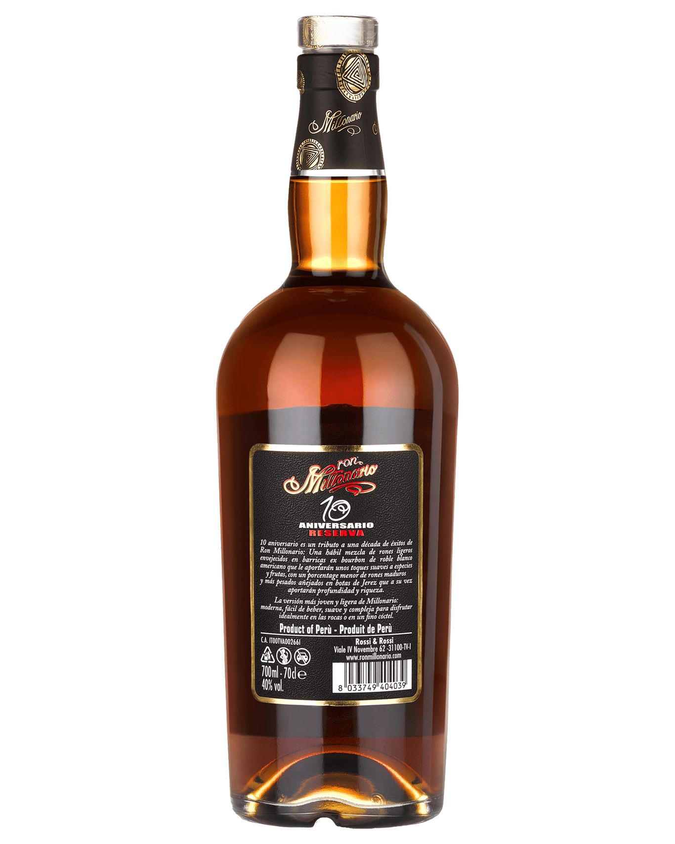 Buy Ron Millonario 10th Aniversario Reserva Rum 700ml Online @Lowest Price