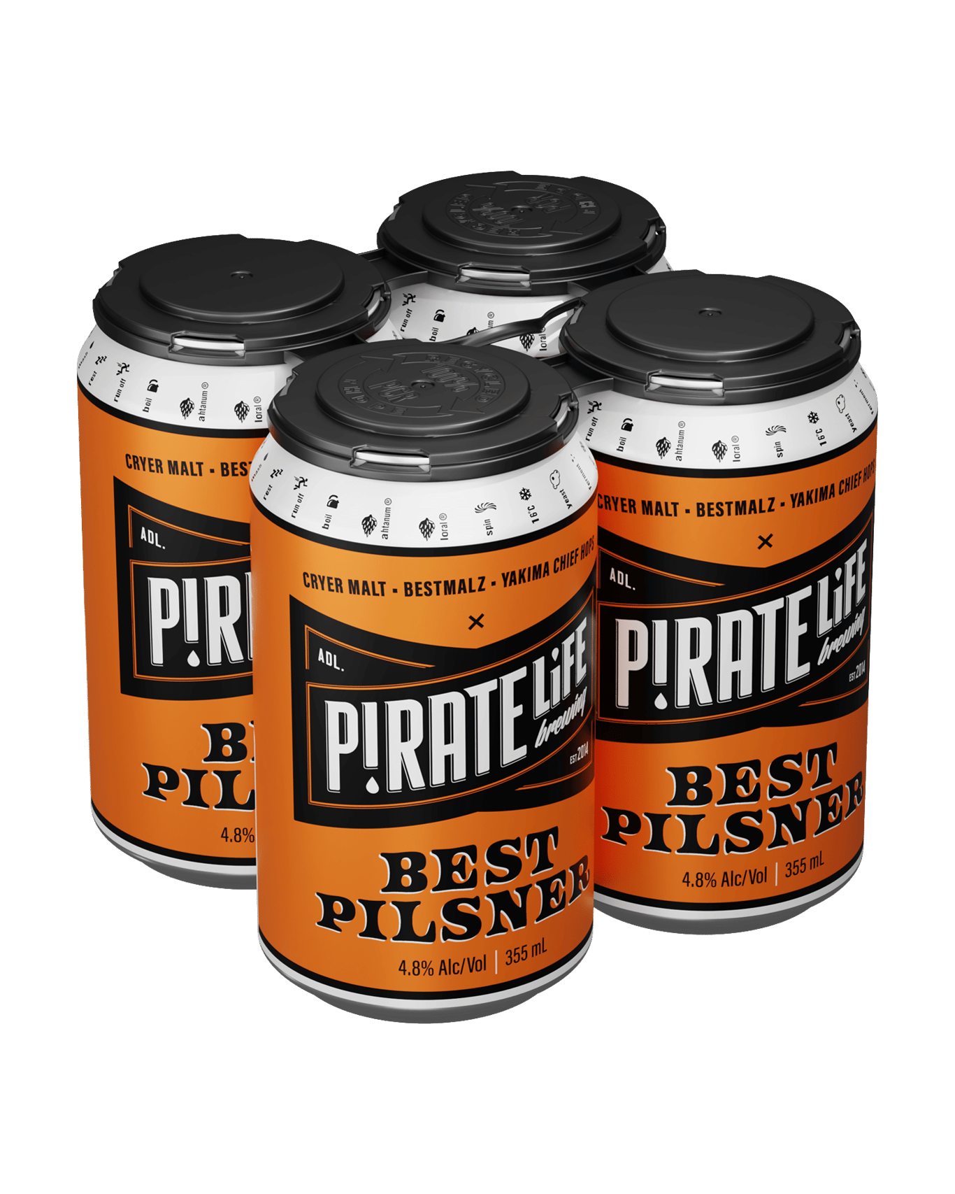 Buy Pirate Life Brewing Best Pilsner Can 355ml Online @Lowest Price