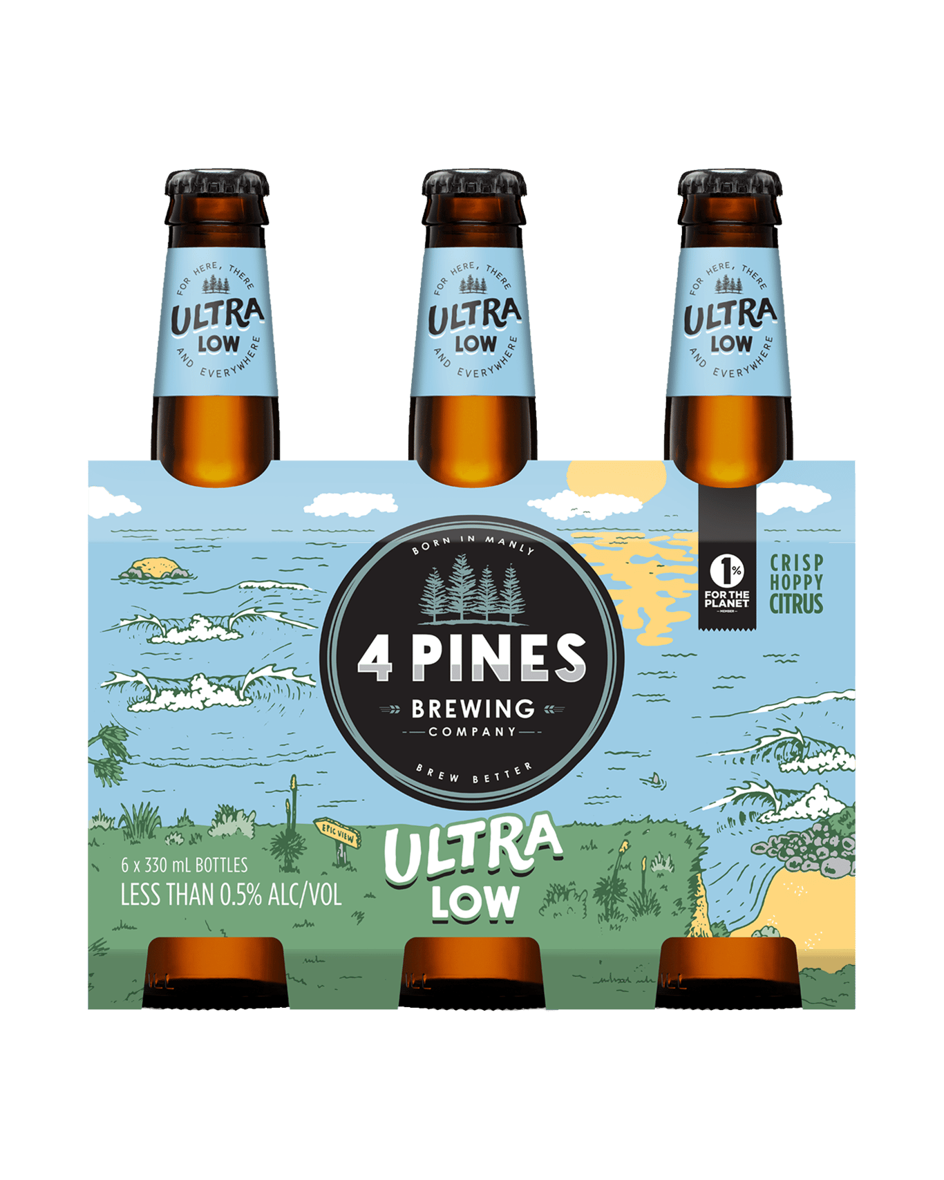 Buy 4 Pines Ultra Low Bottle 330ml Online @Lowest Price