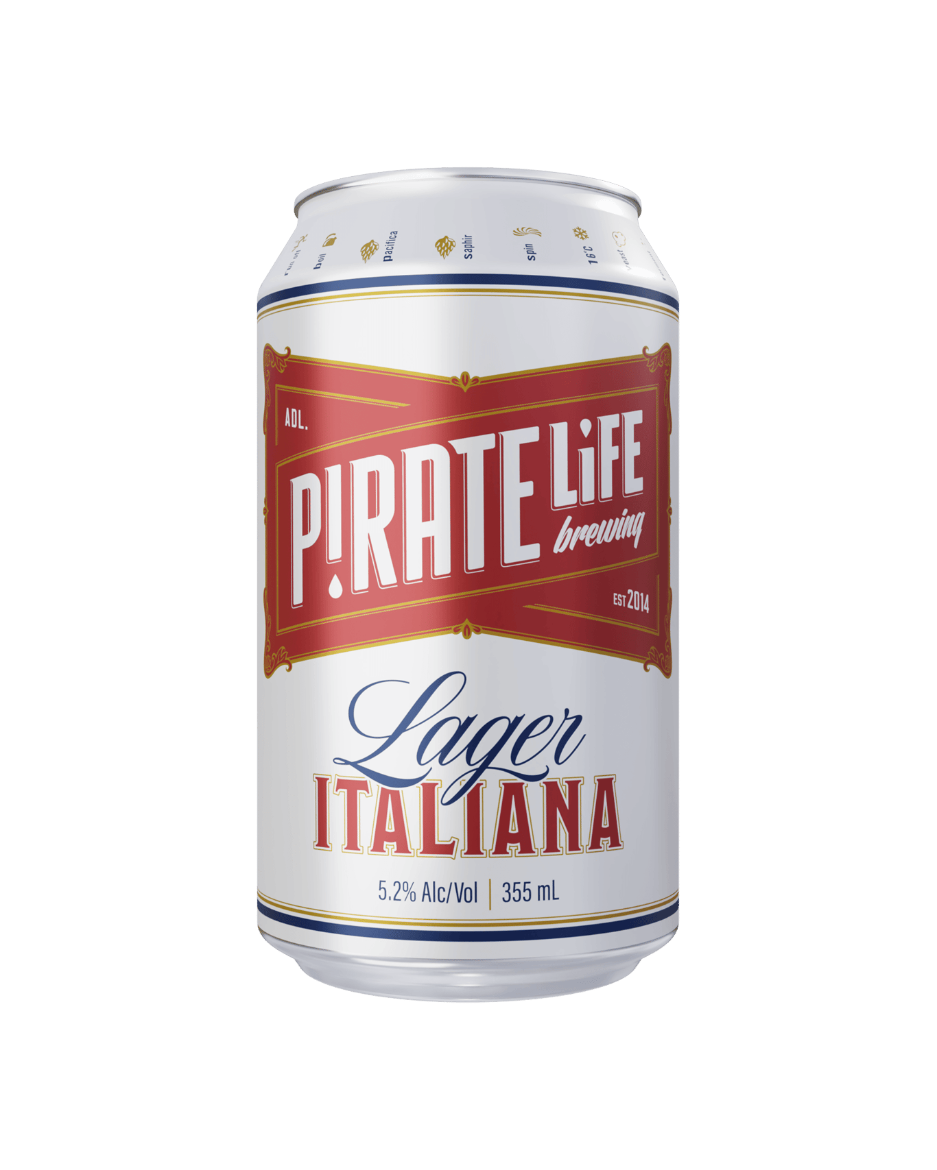 Buy Pirate Life Brewing Lager Italiana 355ml Cans Online @Lowest Price