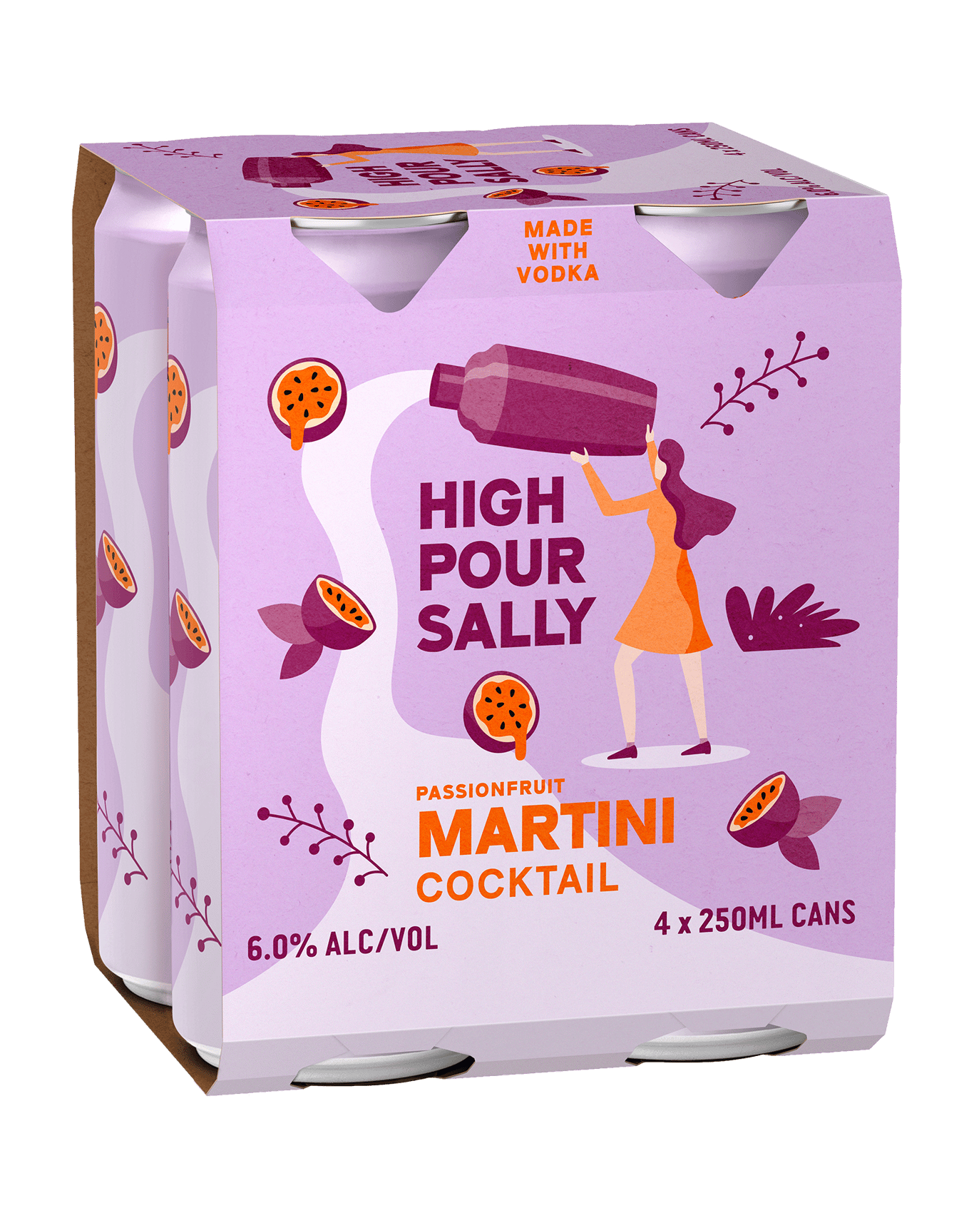 Buy High Pour Sally Passionfruit Martini Can 250ml Online @Lowest Price