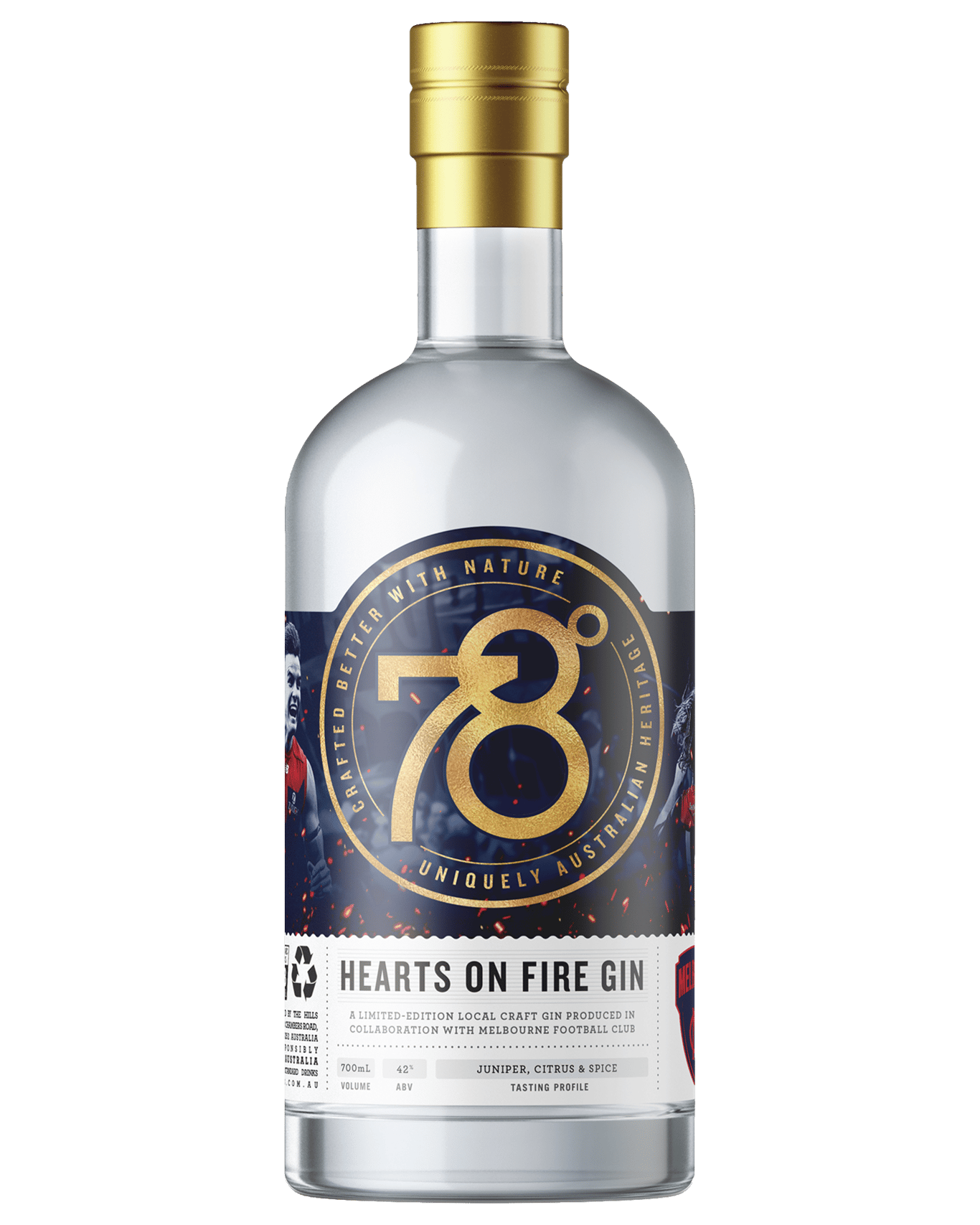 Buy 78 Degrees Hearts On Fire Gin 700ml Online @Lowest Price