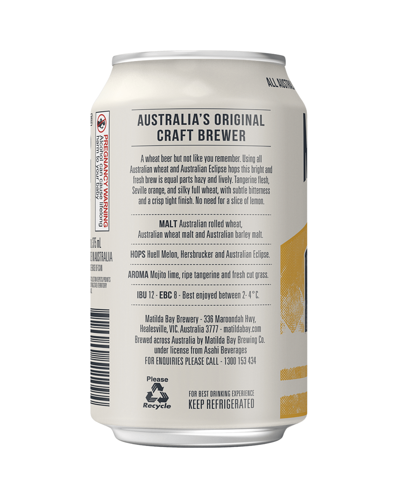 Buy Matilda Bay Aus Wheat Ale Can 375ml Online @Lowest Price