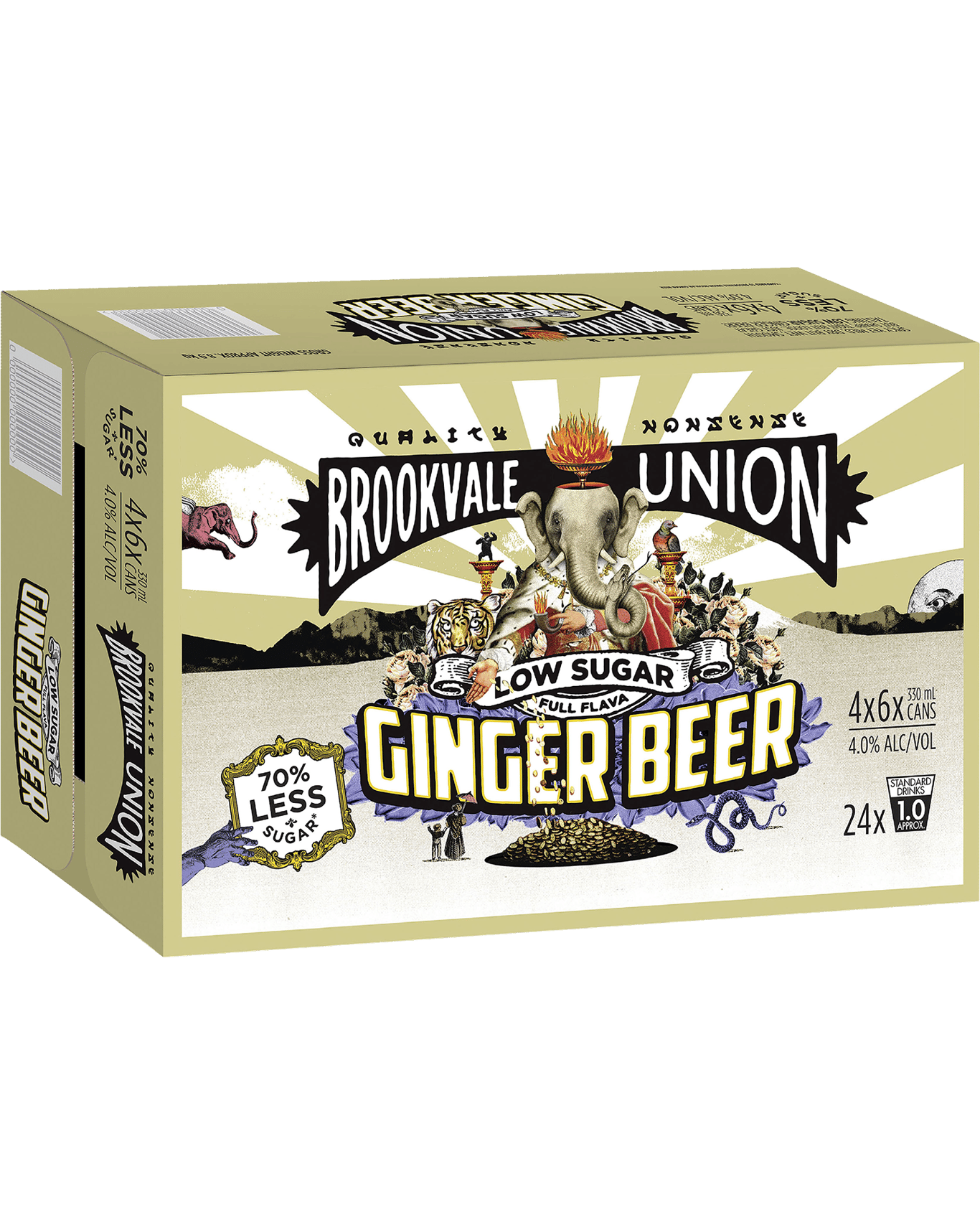 Buy Brookvale Union Ginger Beer Low Sugar Cans 330ml Online @Lowest Price