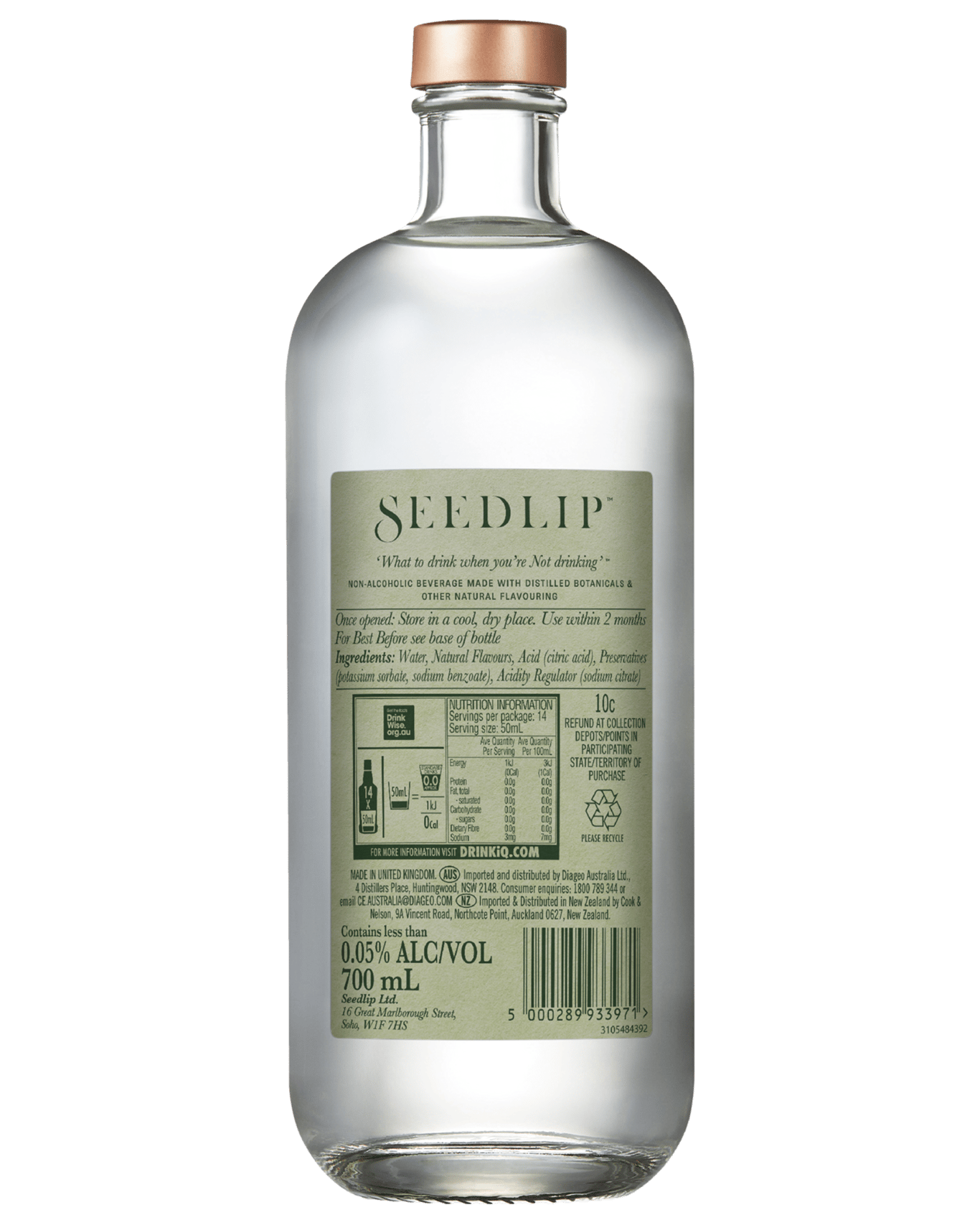 Buy Seedlip Spice 94 Non-alcoholic Spirit 700ml Online (Low Prices ...