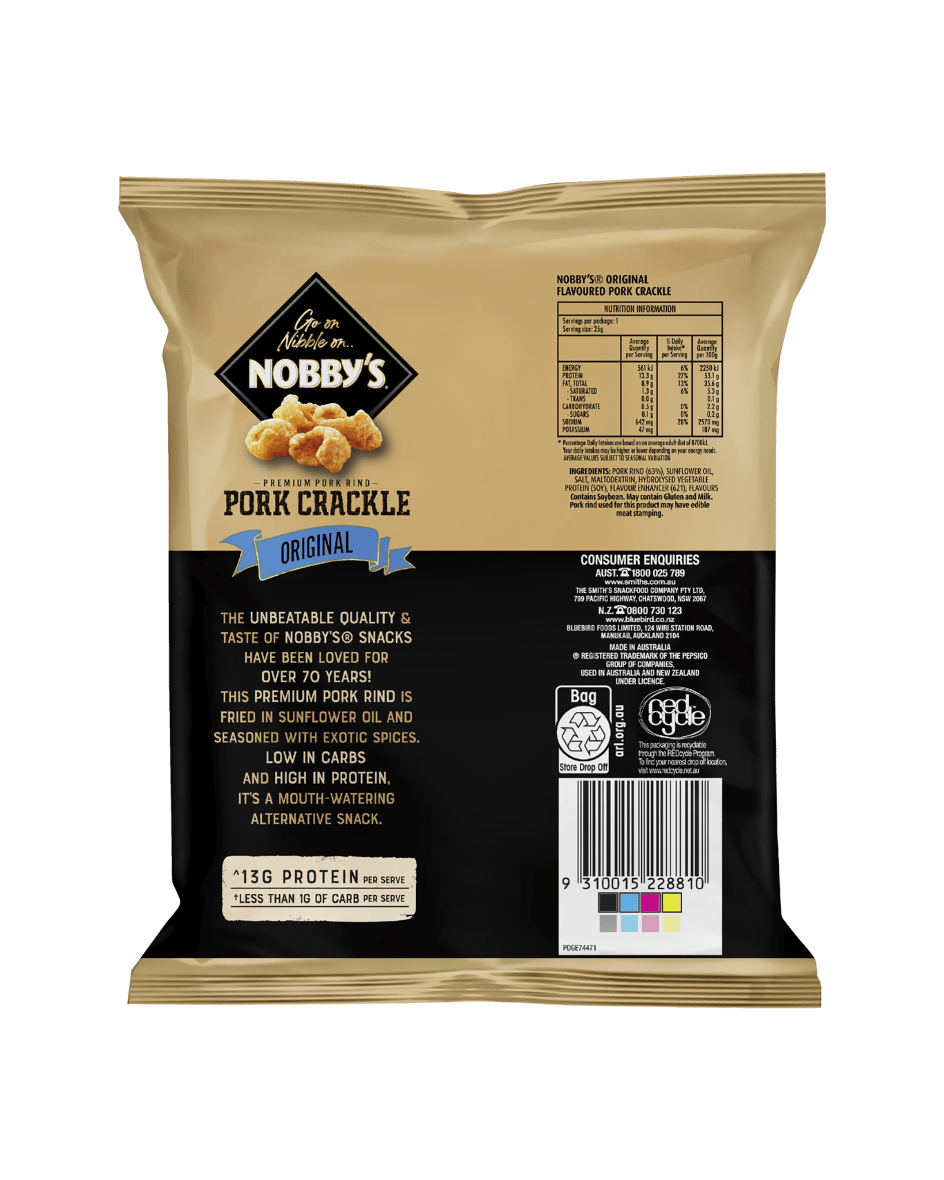 Buy Nobby's Pork Crackle Original 25g Online @Lowest Price