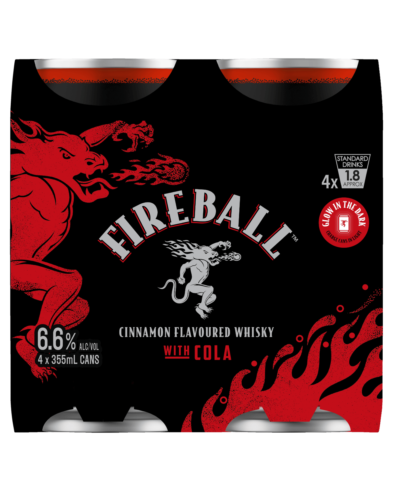 Buy Fireball Cinnamon Whisky & Cola Cans 355ml Online @Lowest Price