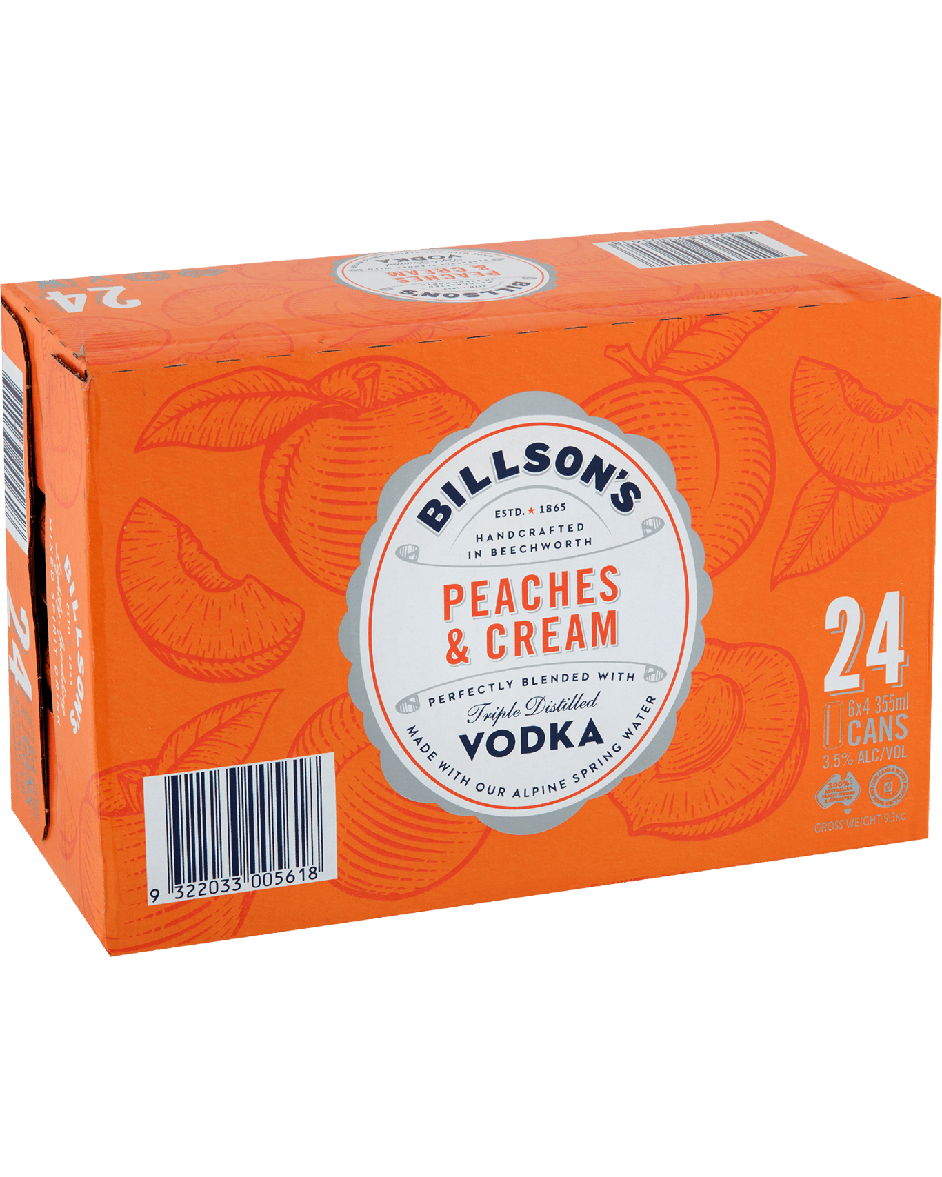 Buy Billson’s Vodka Peaches & Cream 355ml Online @Lowest Price