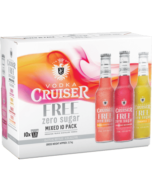 Buy Vodka Cruiser Sugar Free Mixed 10pk Bottle 275ml Online @Lowest Price
