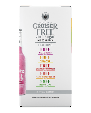 Buy Vodka Cruiser Sugar Free Mixed 10pk Bottle 275ml Online (Lowest ...