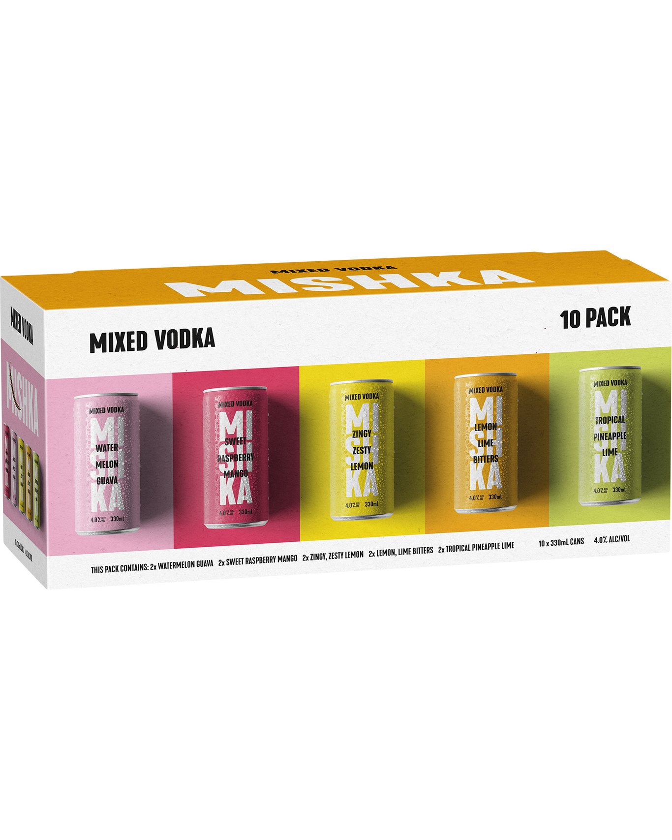 Buy Mishka Vodka Rtd Mix It Up Can 10x330ml Online (Lowest Price ...