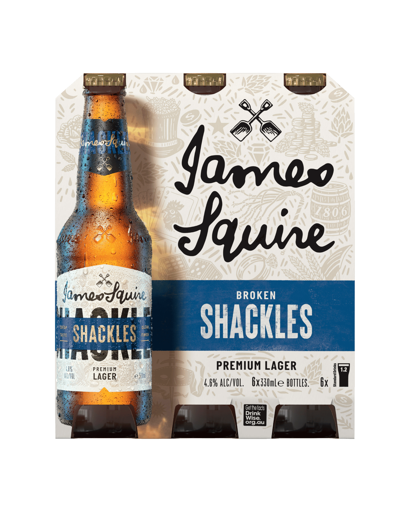 Buy James Squire Broken Shackles Lager 330ml Bottle Online (Lowest ...