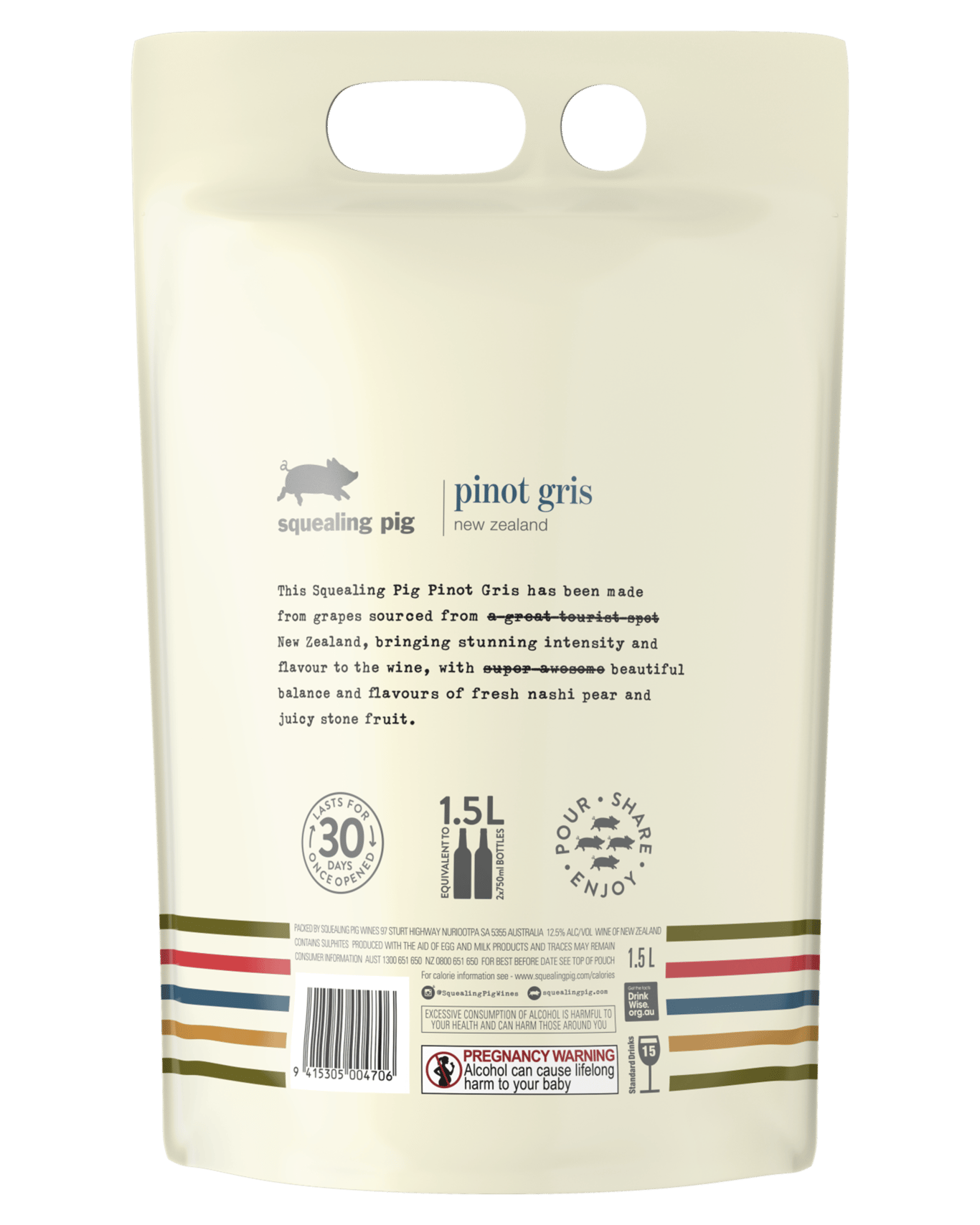 Buy Squealing Pig Pinot Gris Bagnum 1.5l Online @Lowest Price