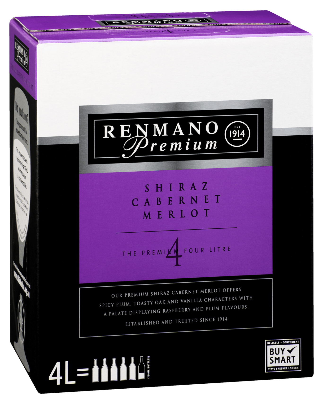 Buy Renmano Shiraz Cabernet Merlot Cask 4l Online (Low Prices) from Dan ...