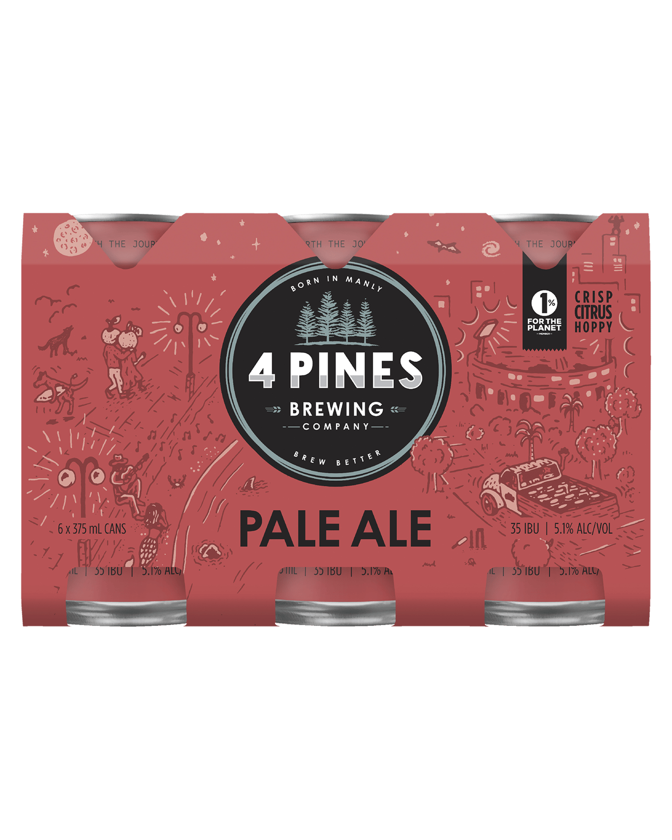 Buy 4 Pines Pale Ale Can 375ml Online @Lowest Price