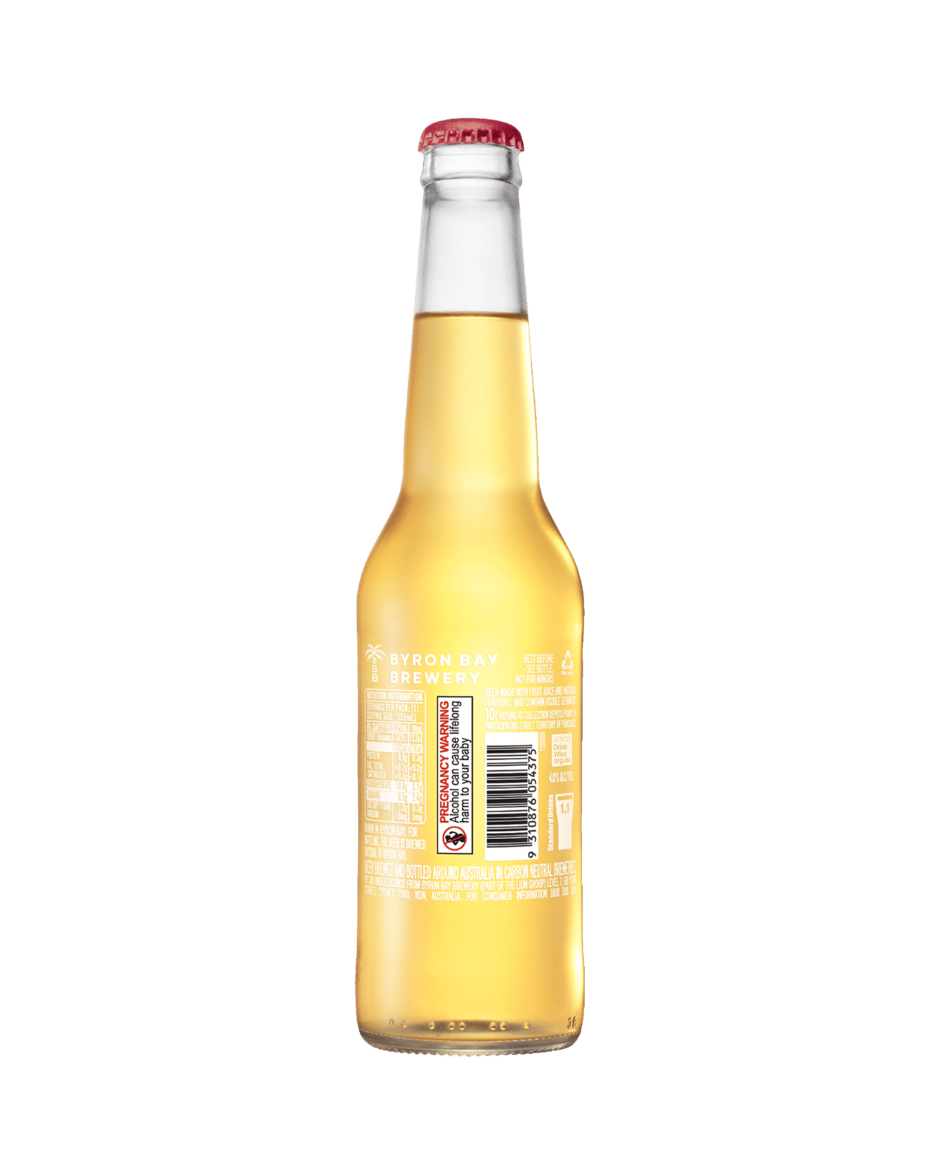Buy Byron Bay Brewery Fruit Lager Raspberry Bottles 355ml Online ...