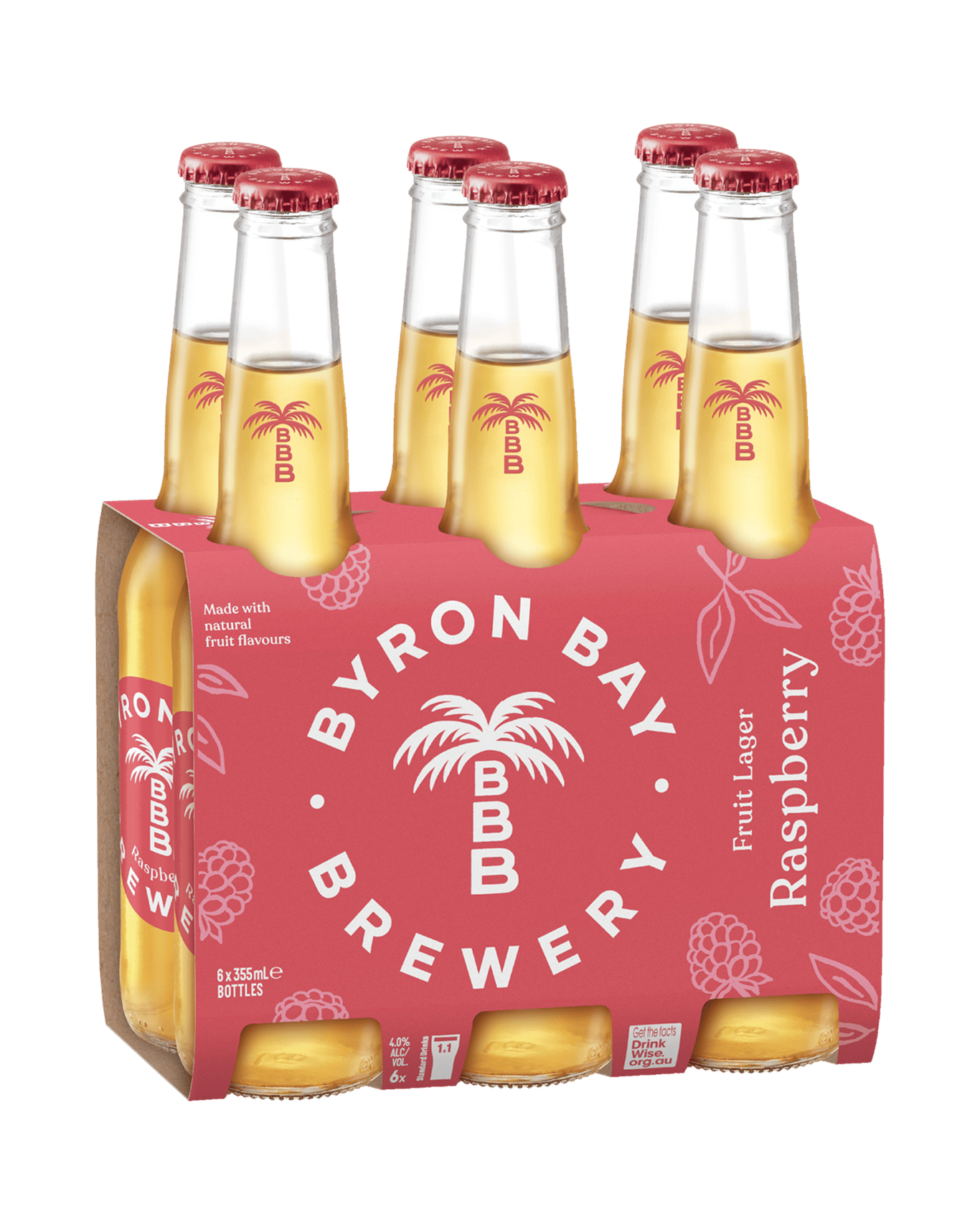 Buy Byron Bay Brewery Fruit Lager Raspberry Bottles 355ml Online ...