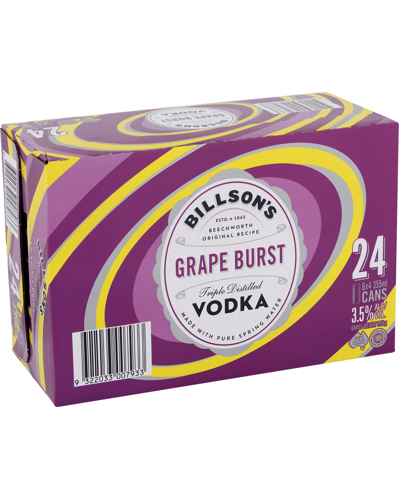 Buy Billson's Vodka & Grape Burst Cans 355ml Online @Lowest Price