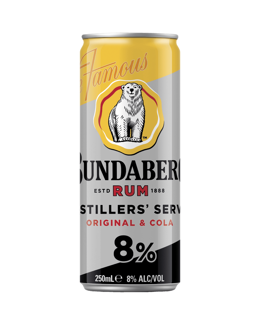 Buy Bundaberg Distillers' Serve Rum And Cola 8% Cans 250ml Online ...