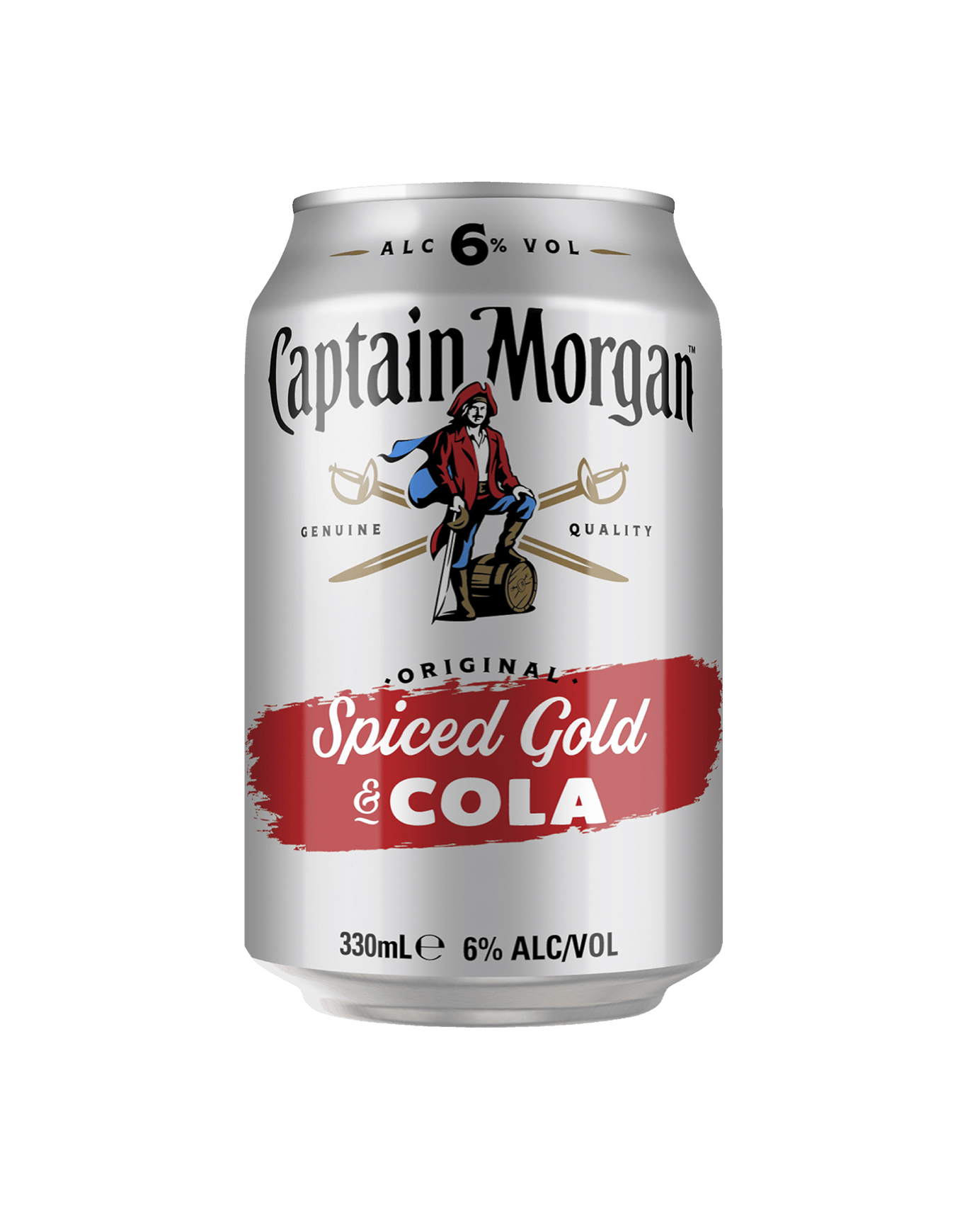 Buy Captain Morgan Original Spiced Gold Rum And Cola 6% Cans 330ml ...