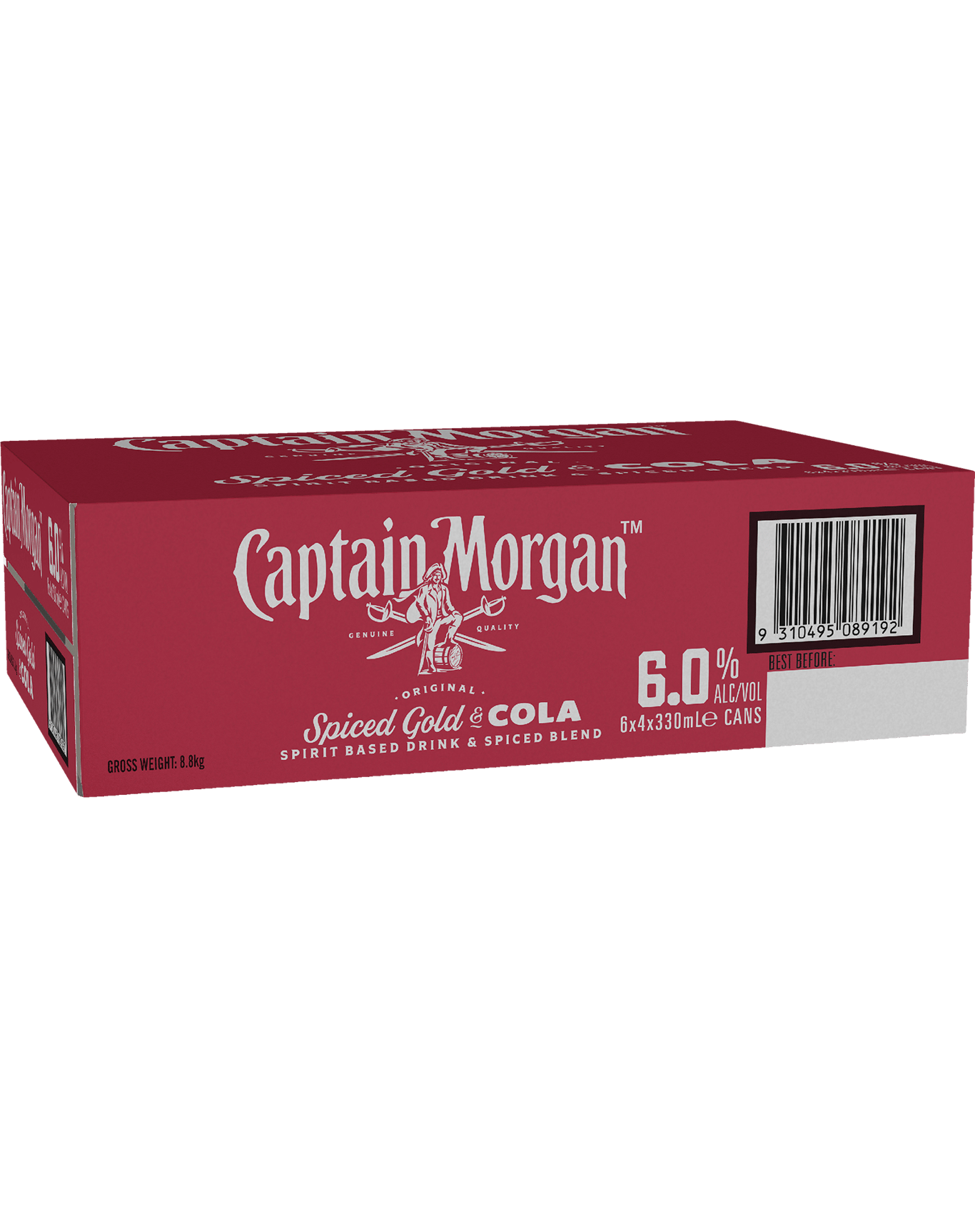 Buy Captain Morgan Original Spiced Gold Rum And Cola 6% Cans 330ml ...
