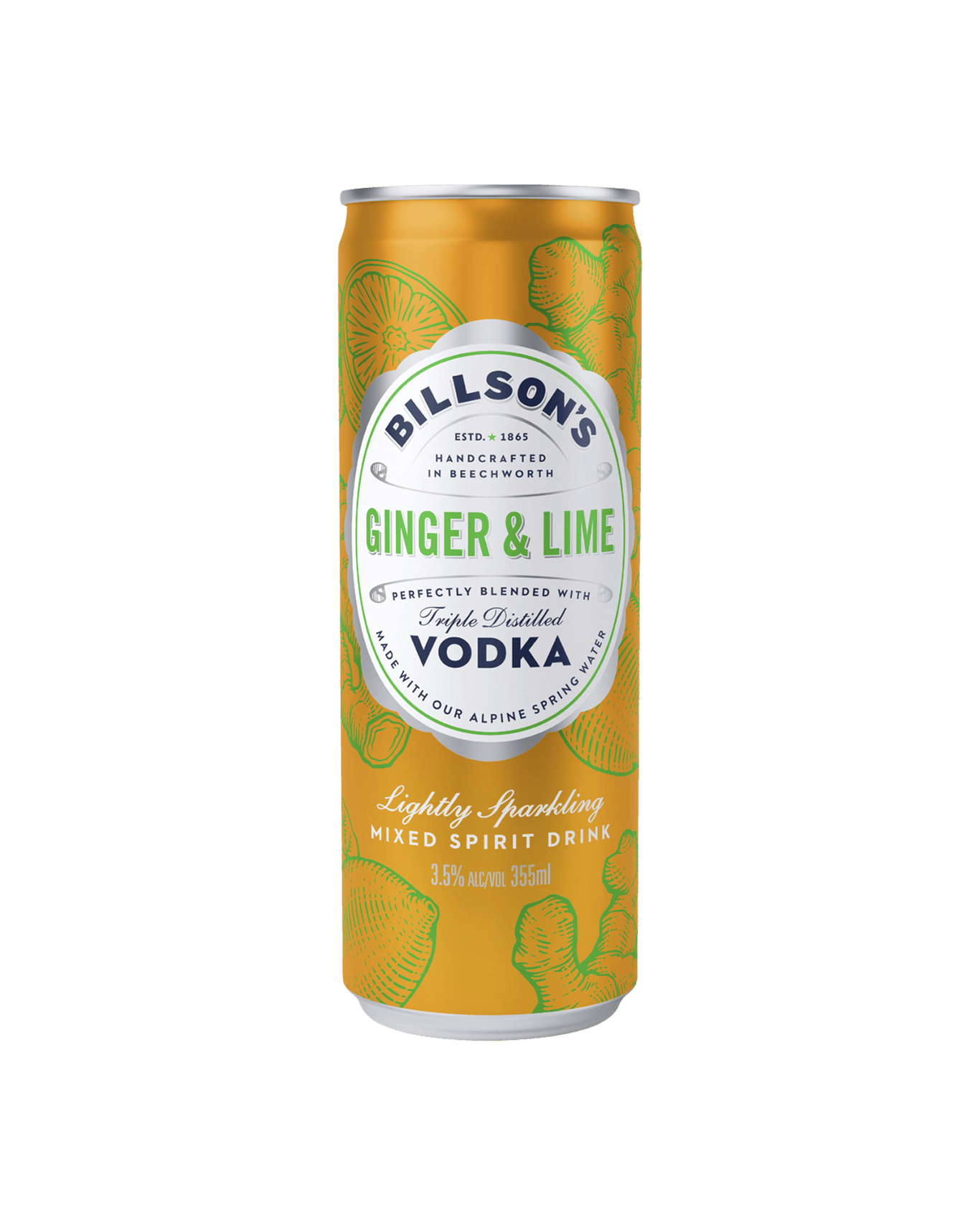 Buy Billson's Vodka With Ginger & Lime Cans 355ml Online @Lowest Price