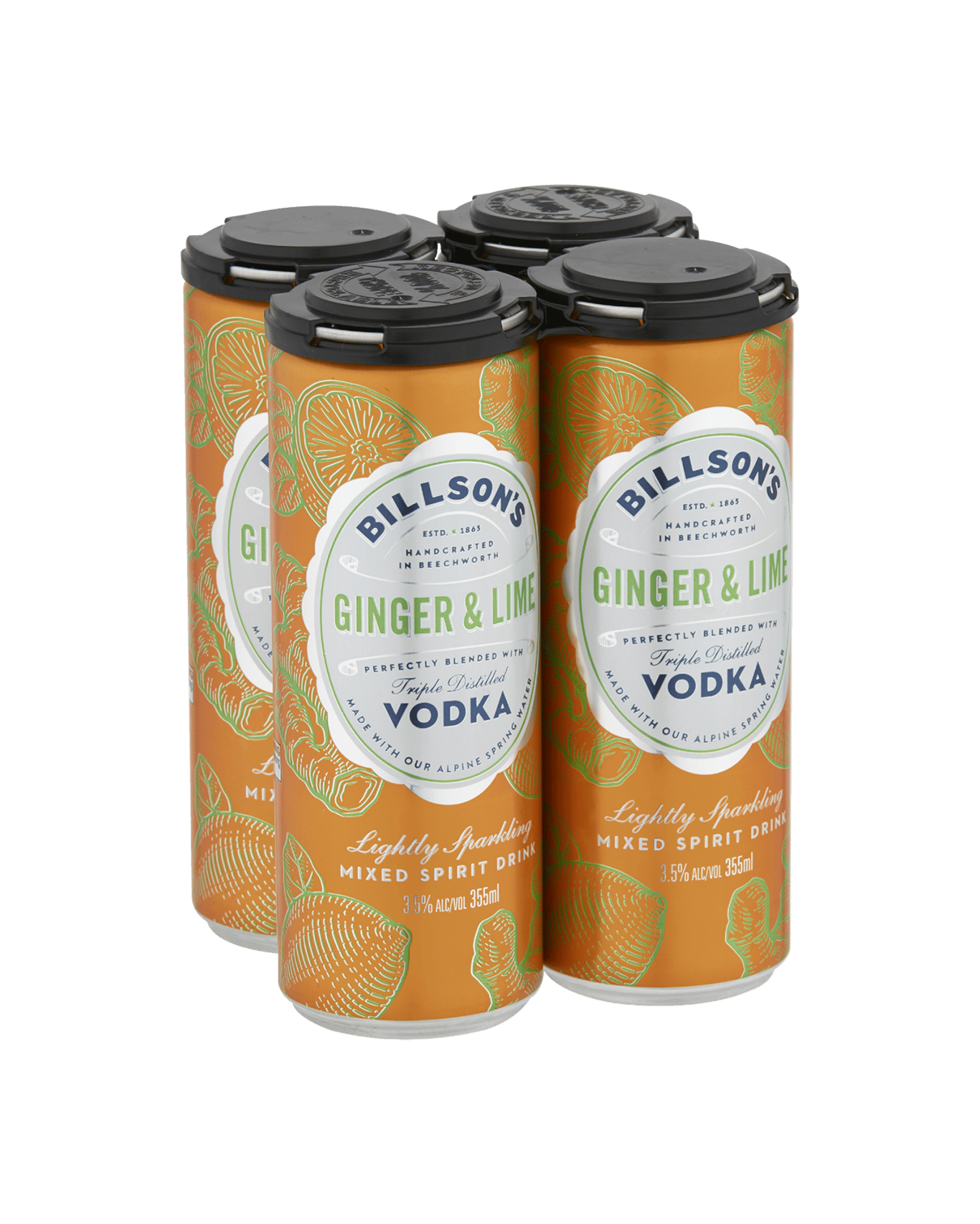 Buy Billson's Vodka With Ginger & Lime Cans 355ml Online @Lowest Price