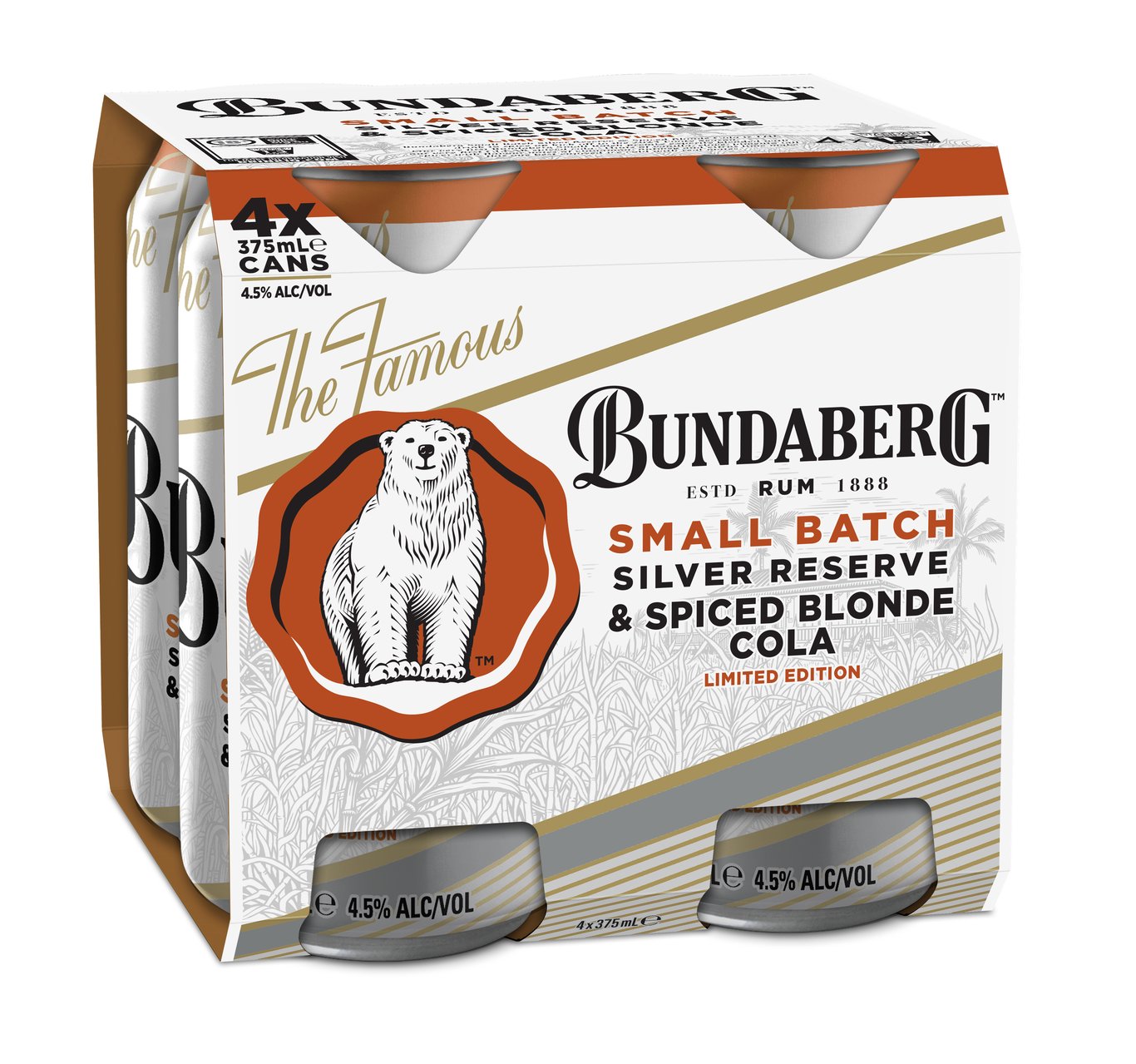 Buy Bundaberg Small Batch Silver Reserve & Spiced Blonde Cola Can 375ml ...