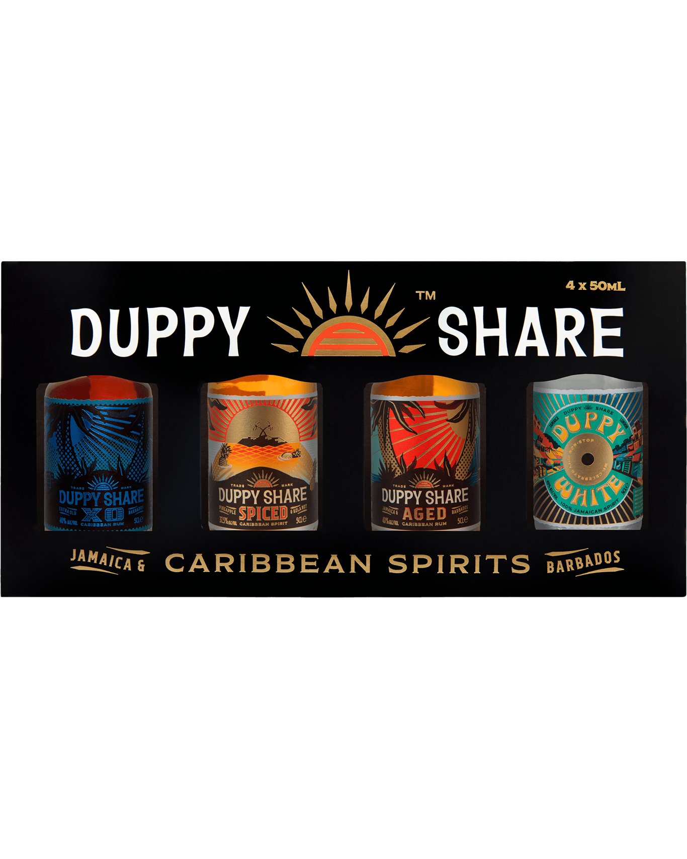 Buy The Duppy Share Rum Variety Pack 4x50ml Online @Lowest Price