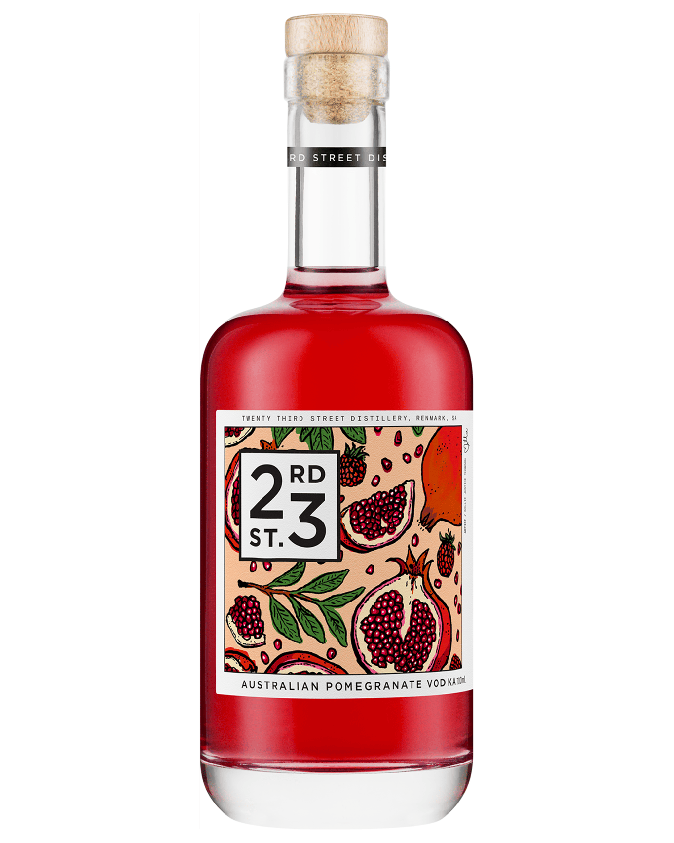 Buy 23rd Street Distillery Australian Pomegranate Vodka 700ml Online ...