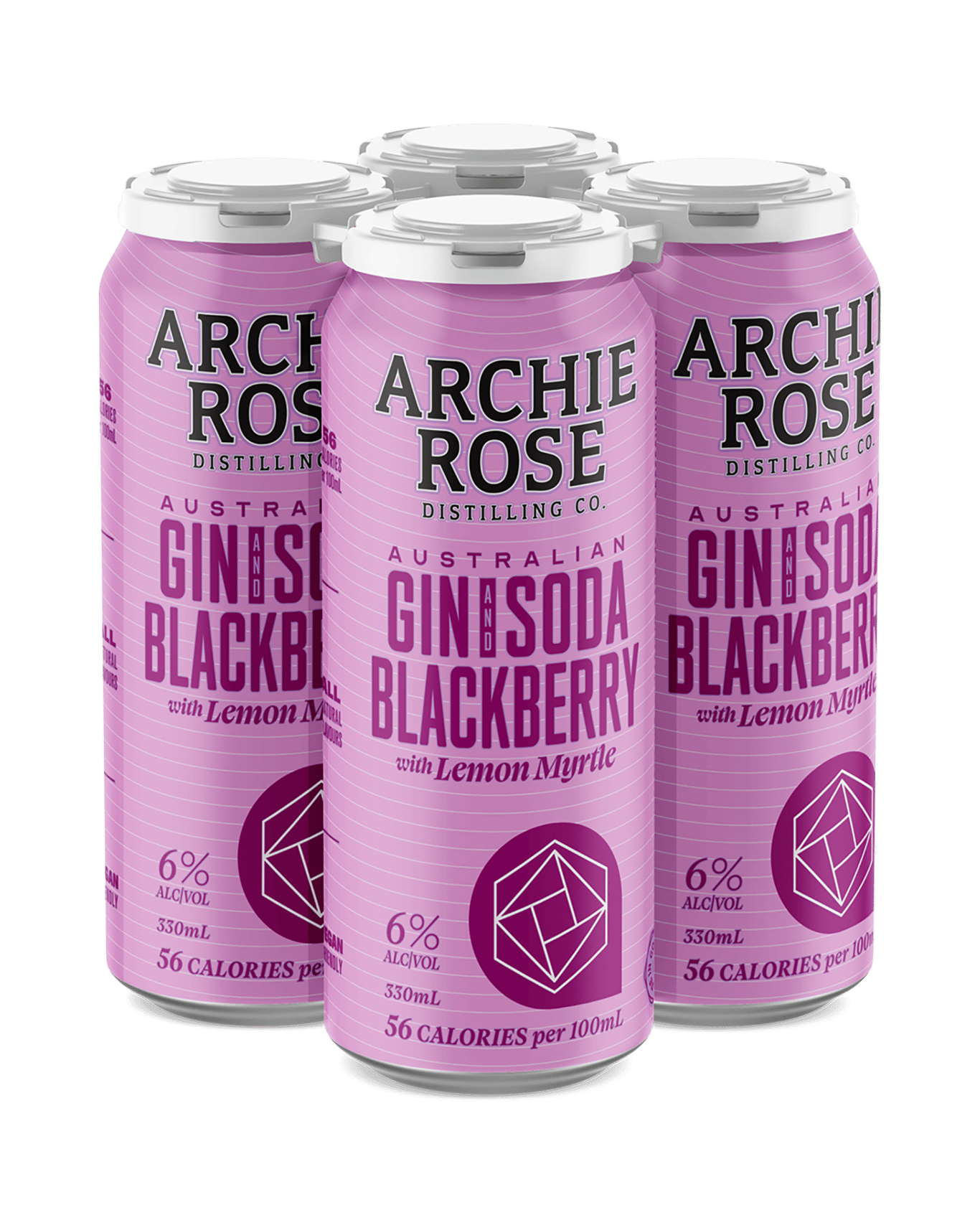 Buy Archie Rose Gin & Blackberry Soda With Lemon Myrtle Cans 330ml ...