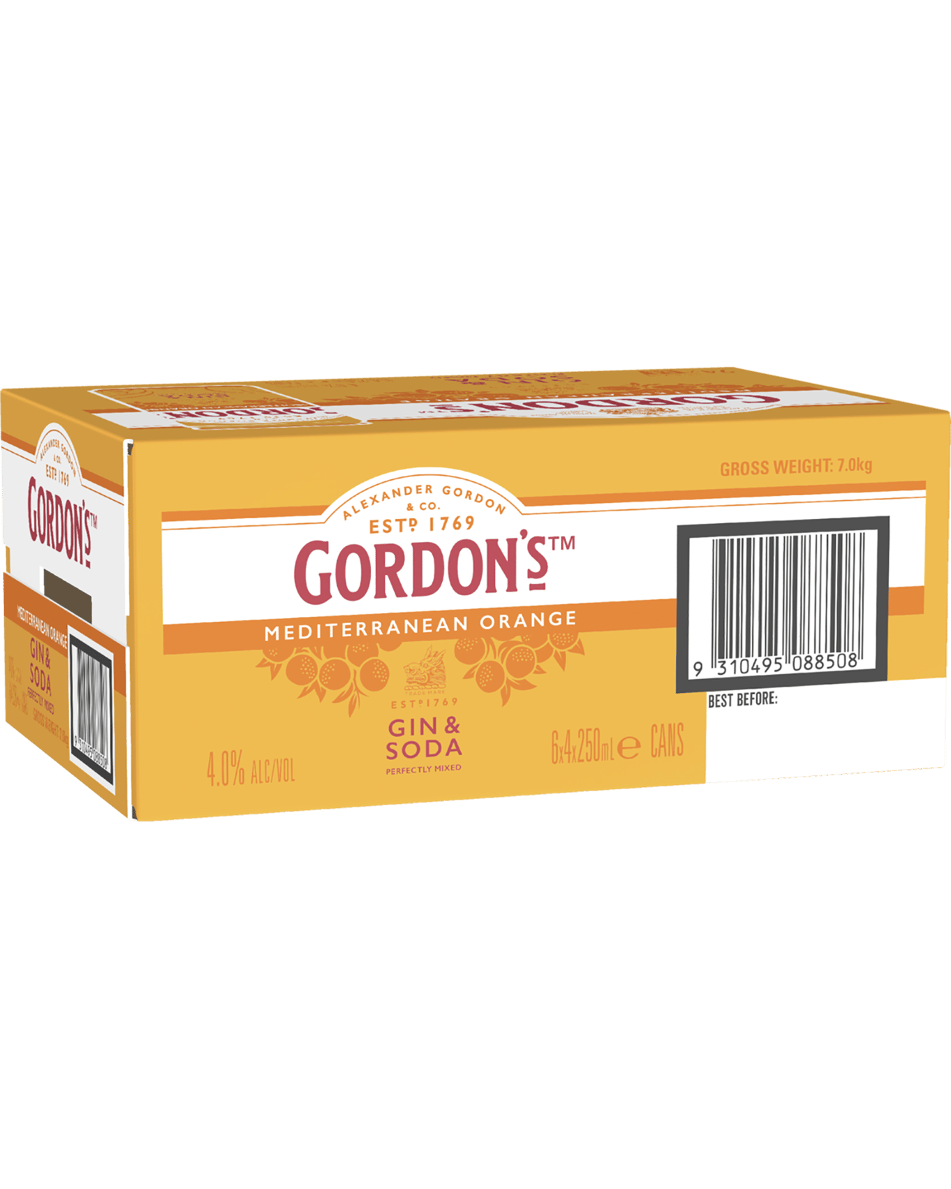 Buy Gordon's Mediterranean Orange Gin & Soda Can 250ml Online @Lowest Price