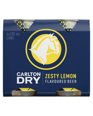 Buy Carlton Dry Zesty Lemon Flavoured Beer Cans 330ml Online @Lowest Price