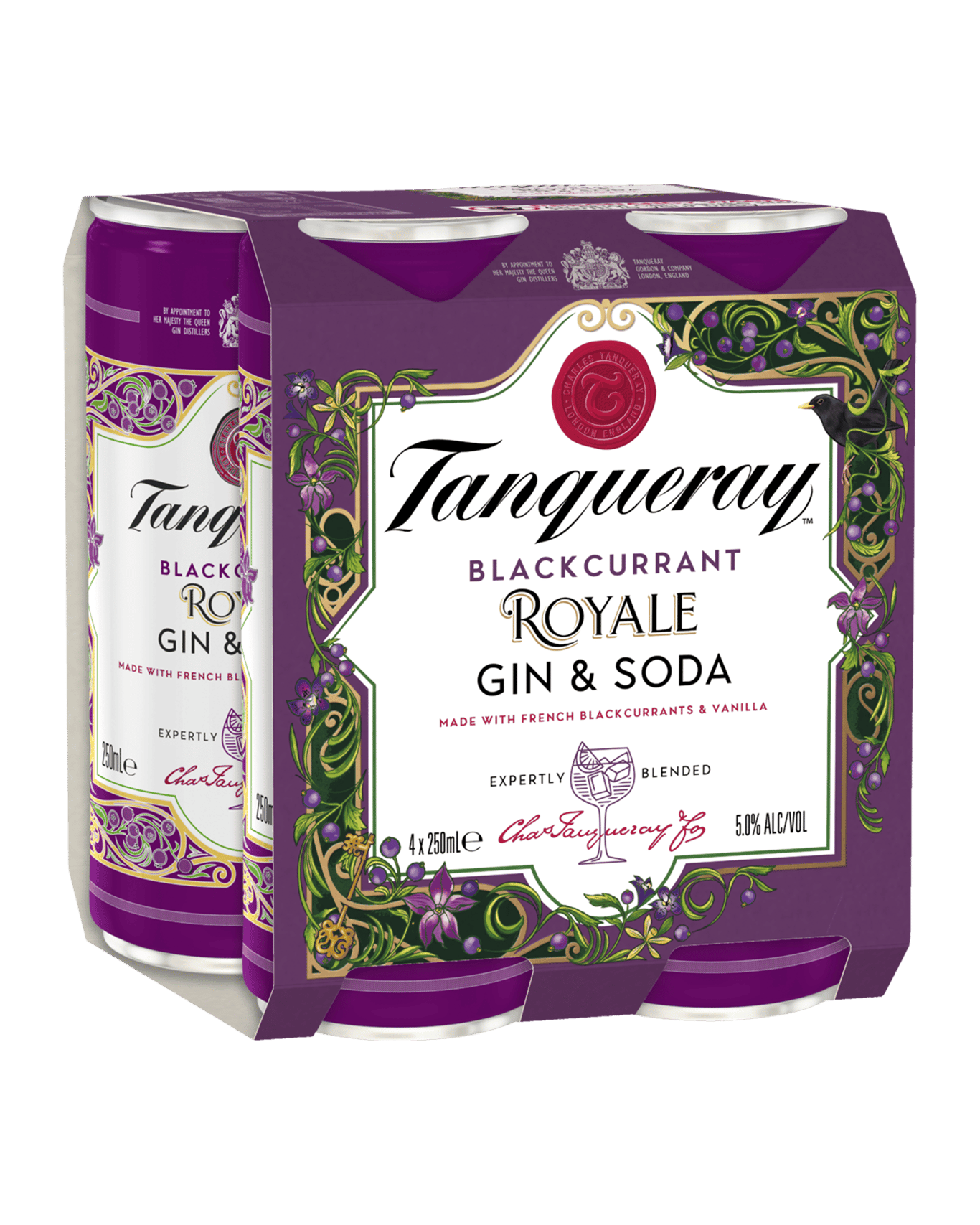 Buy Tanqueray Blackcurrant Royale Gin & Soda Can 250ml Online @Lowest Price