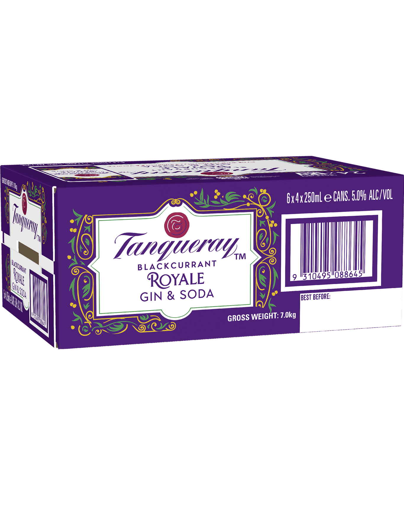 Buy Tanqueray Blackcurrant Royale Gin & Soda Can 250ml Online @Lowest Price