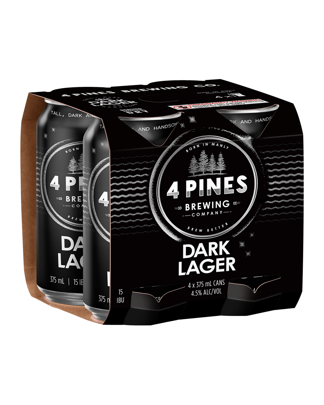 Buy 4 Pines Dark Lager Cans 375ml Online @Lowest Price