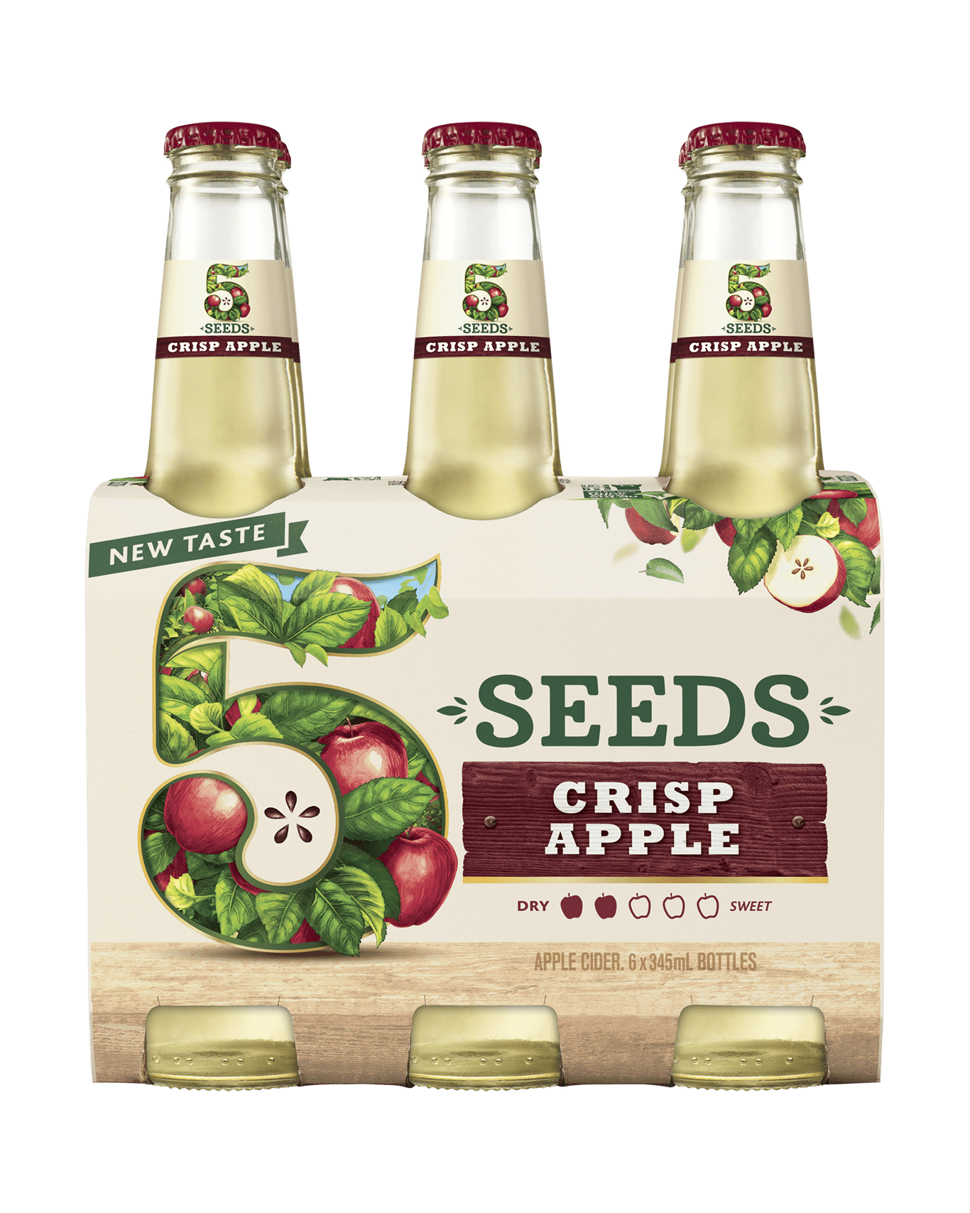 Buy 5 Seeds Crisp Apple Cider Bottles 345ml Online @Lowest Price