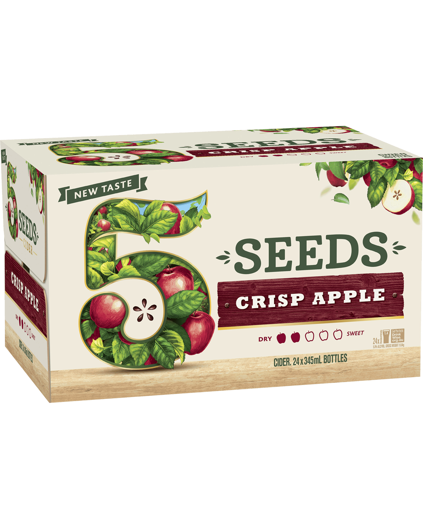 Buy 5 Seeds Crisp Apple Cider Bottles 345ml Online @Lowest Price