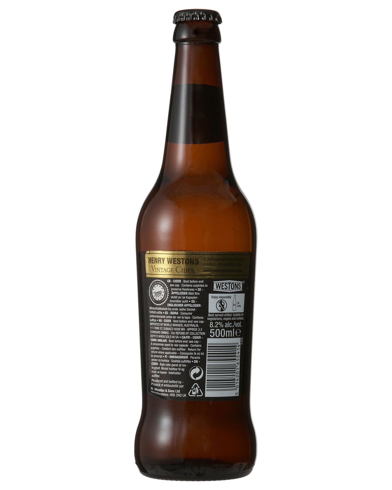 Buy Henry Westons Special Vintage Reserve Apple Cider Bottle 500ml ...