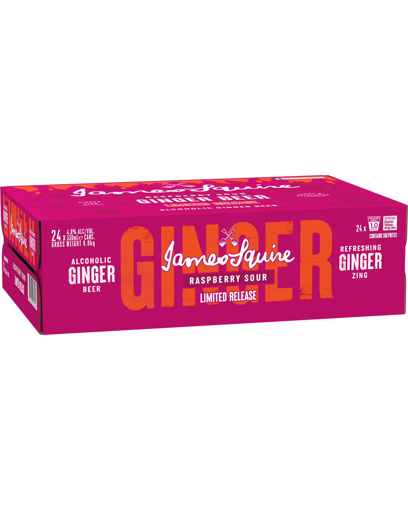 James Squire Ginger Beer Raspberry Sour Cans 330ml (Unbeatable Prices ...