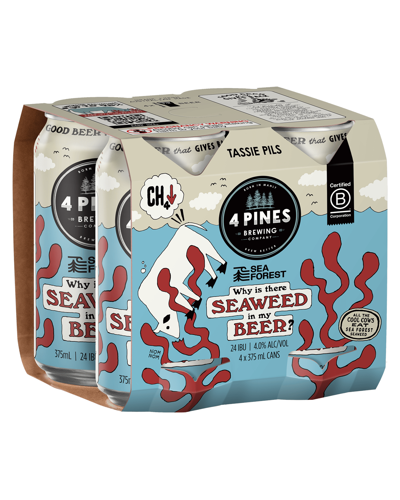 Buy 4 Pines Seaweed Beer Cans 375ml Online @Lowest Price