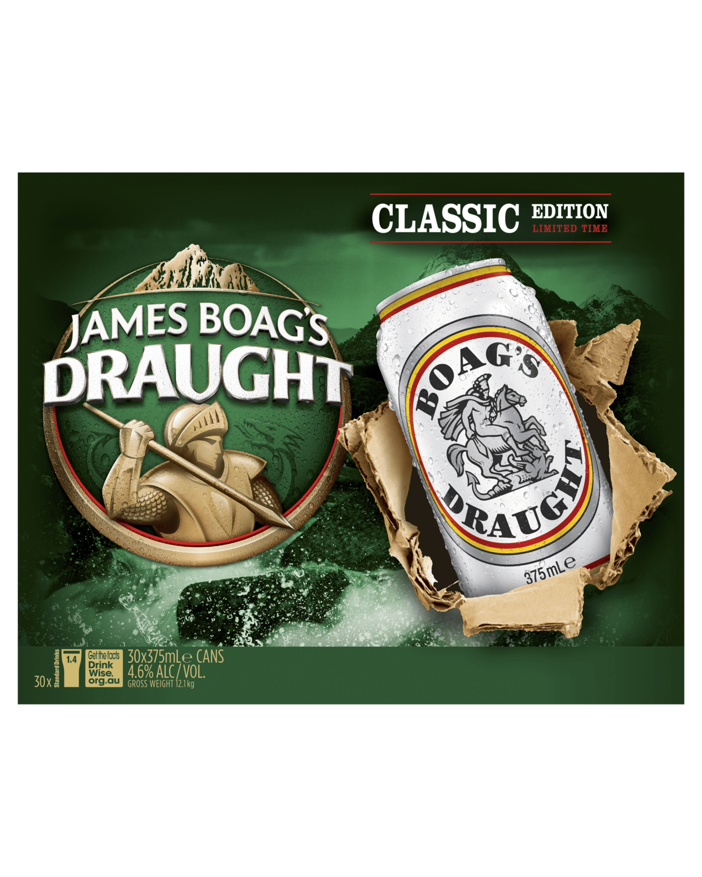 Buy James Boag's Draught 30 Block Cans 375ml Online @Lowest Price