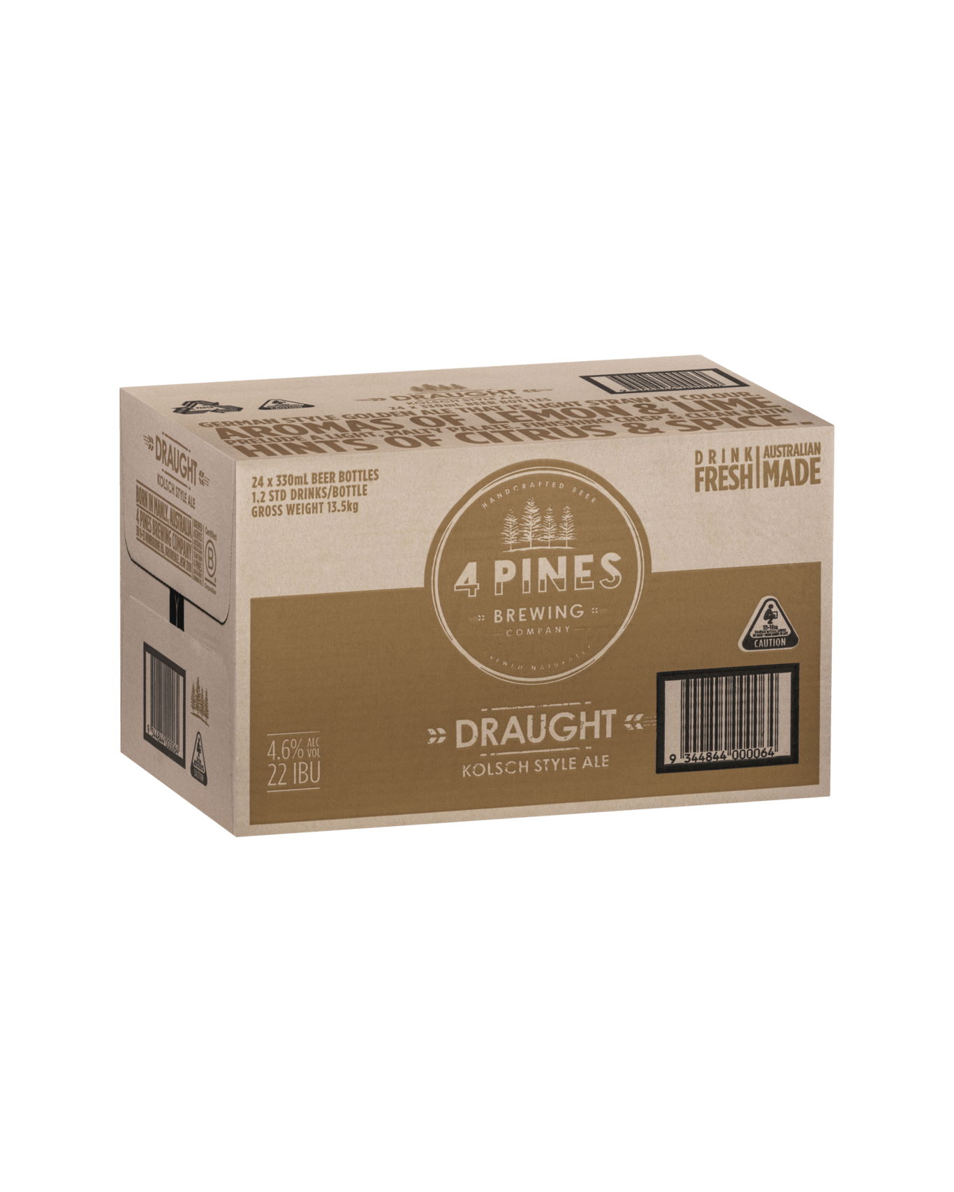 Buy 4 Pines Draught Bottles 330ml Online @Lowest Price