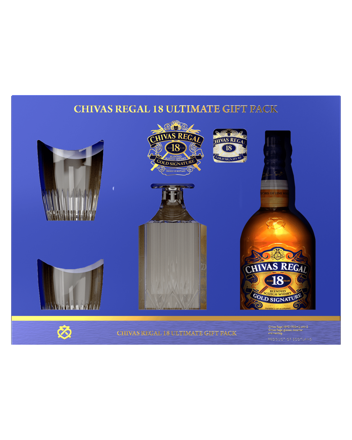 Buy Chivas Regal 18yo Decanter & 2 Glass Gift Pack Online @Lowest Price