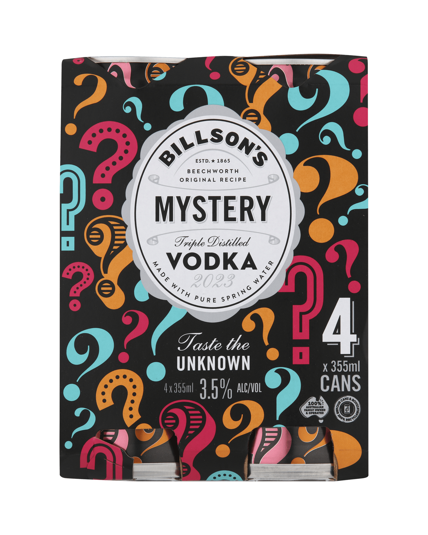 Buy Billson's Vodka With Mystery Flavour Cans 355ml Online @Lowest Price